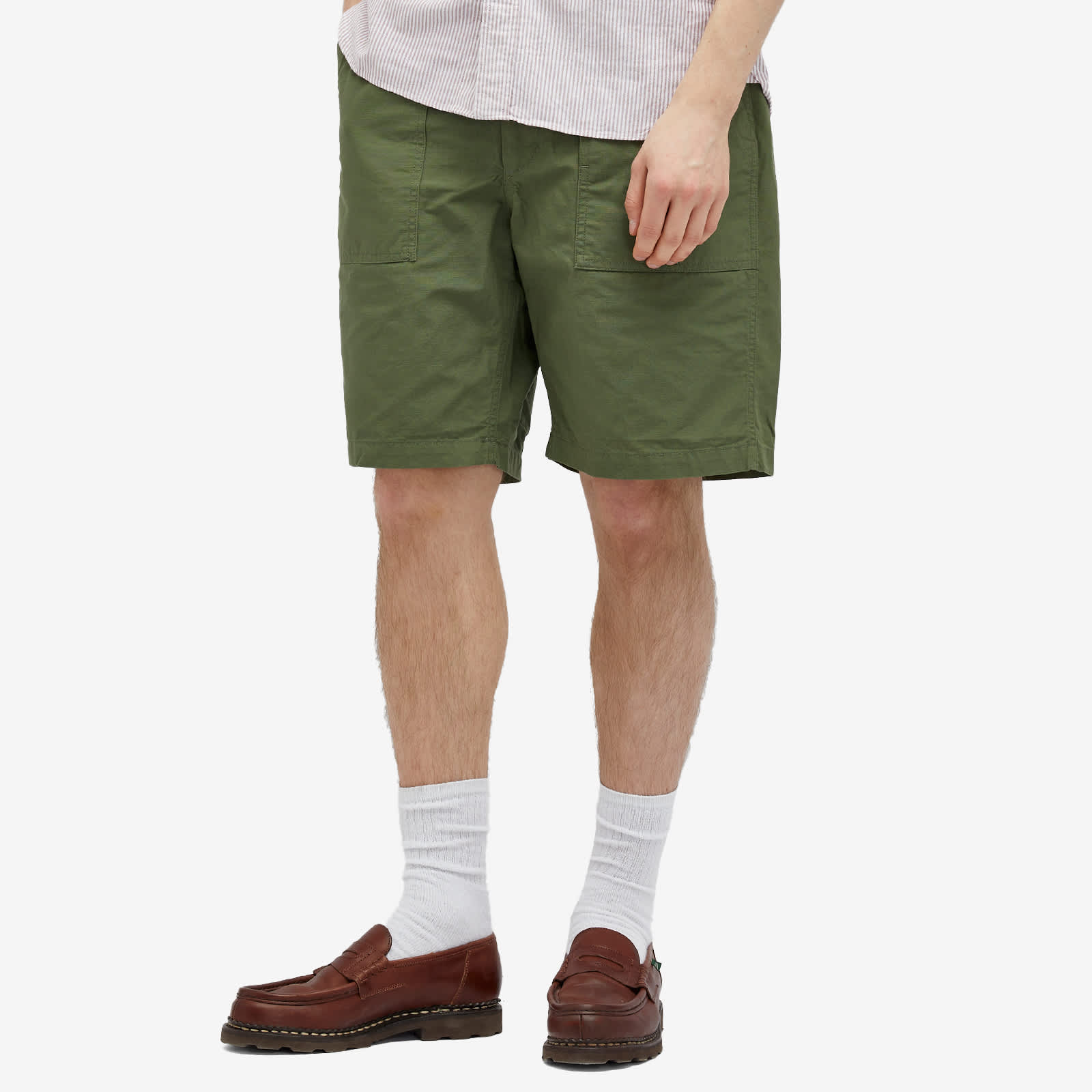 Engineered Garments Fatigue Shorts Olive Cotton Ripstop | END. (KR)