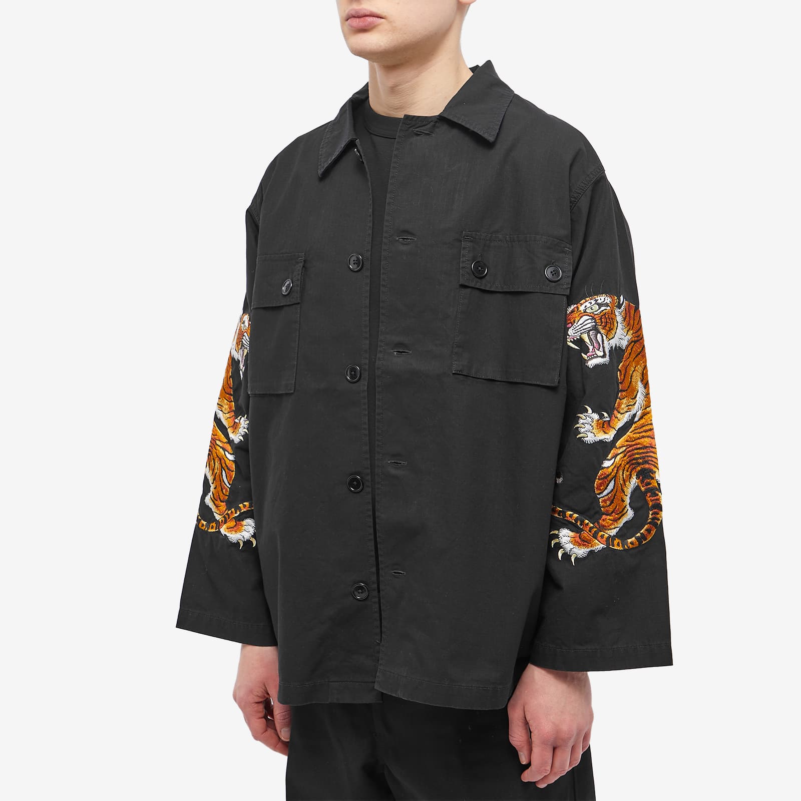 Wacko Maria Tim Lehi Army Shirt Black | END. (KR)