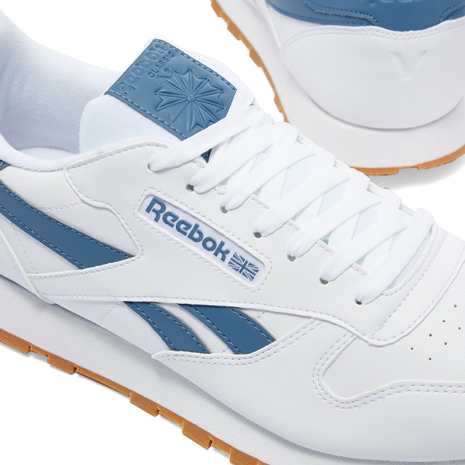 Reebok Classic Leather Vegan White, Blue Slate & Gum | END. (GB)