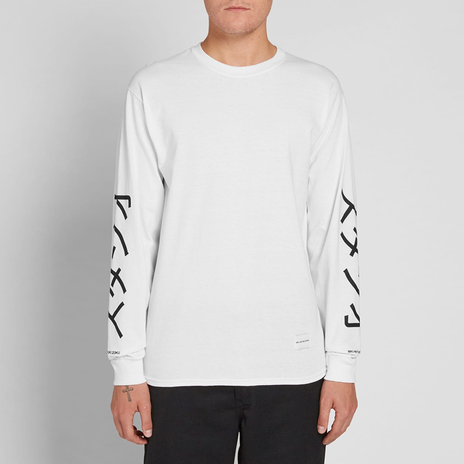 MKI Long Sleeve Arm Symbol Tee White | END. (US)