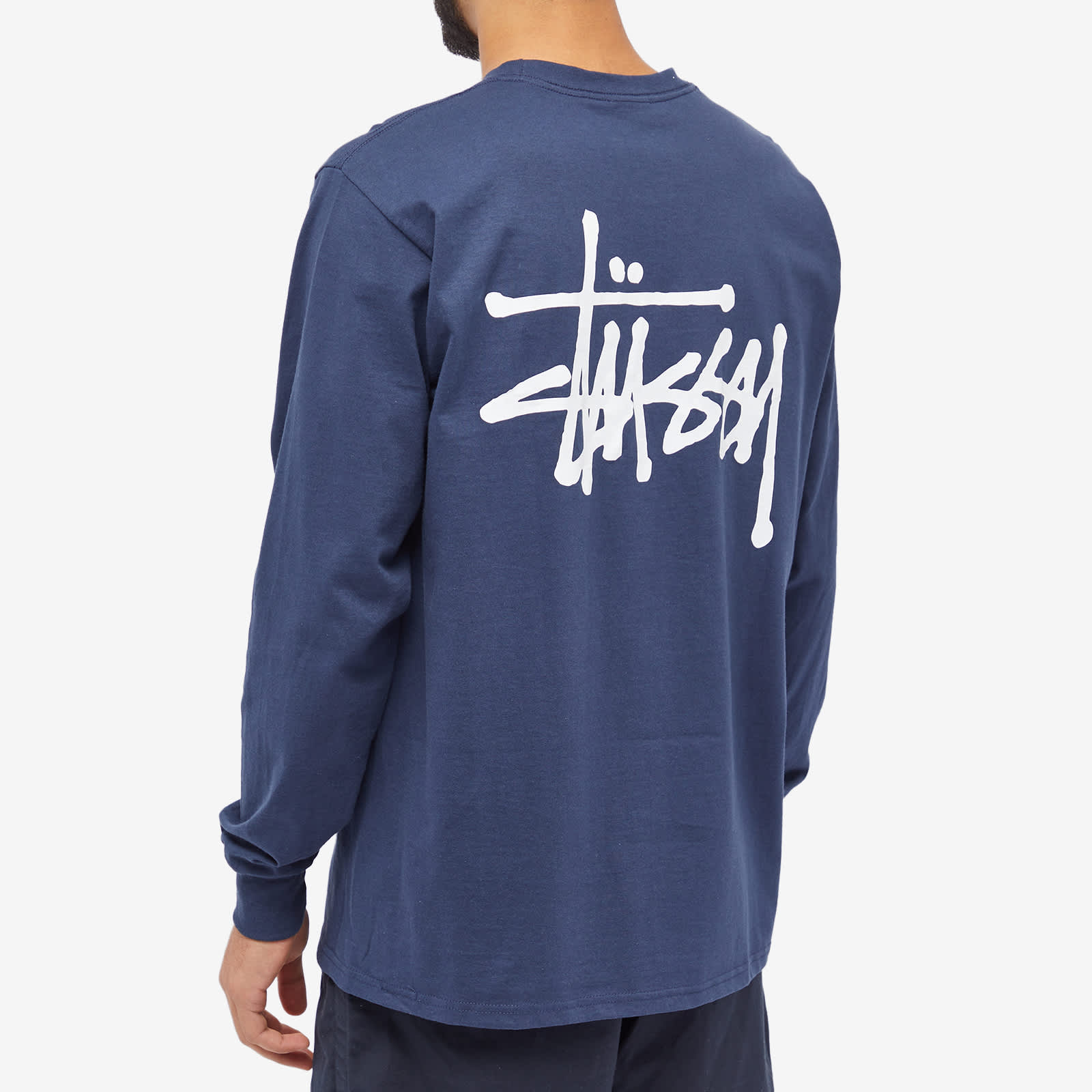 Stussy Basic Stussy L/S T-Shirt Navy | END. (SG)