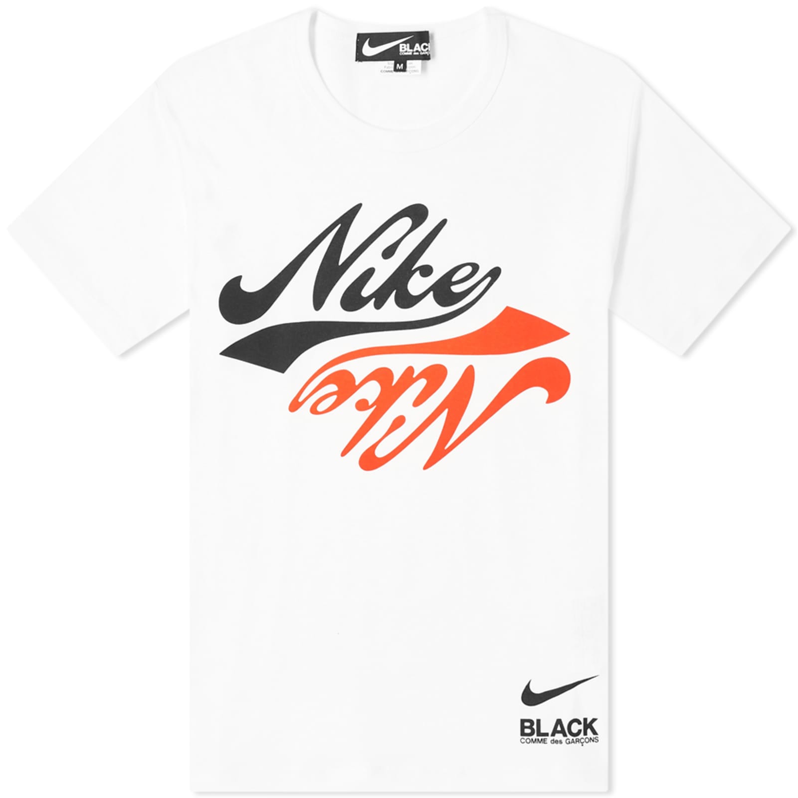 Comme des Garcons Black x Nike Script Logo T-Shirt White | END. (US)