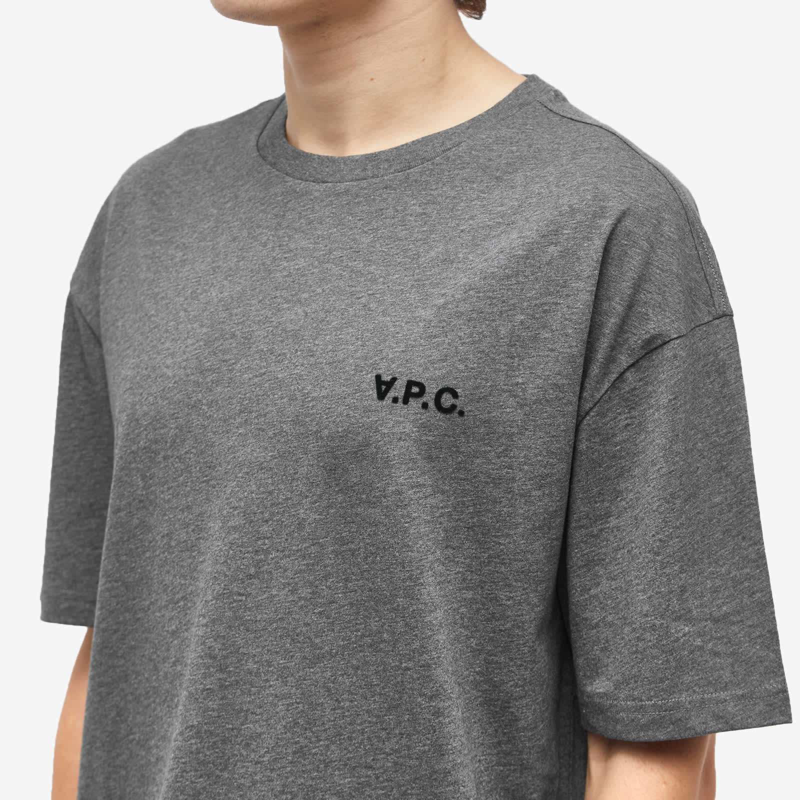 A.P.C. Joachim Small VPC Logo T-Shirt Heathered Light Grey | END. (GB)
