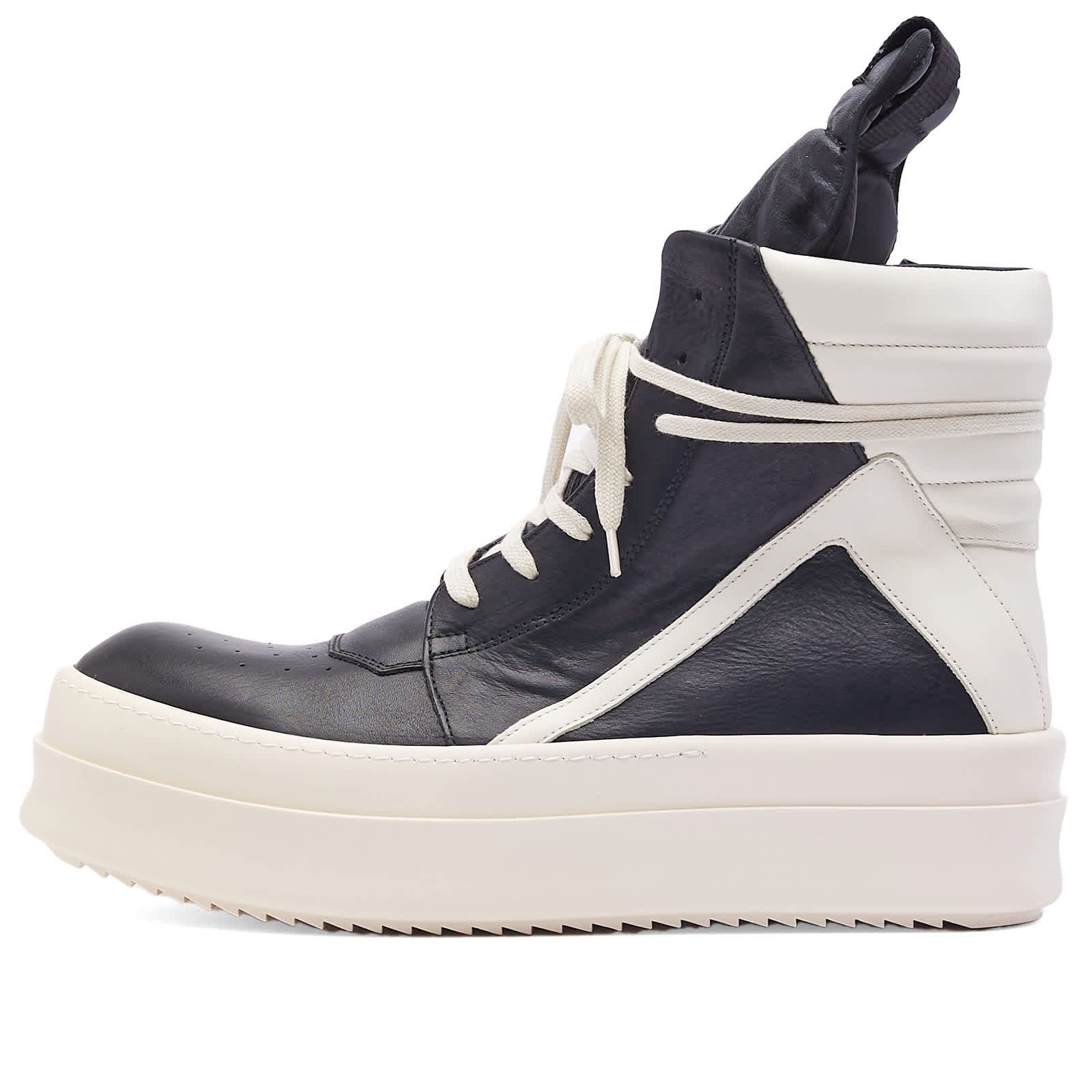 Rick Owens Bumper Geobasket Sneakers Black & Milk | END. (KR)