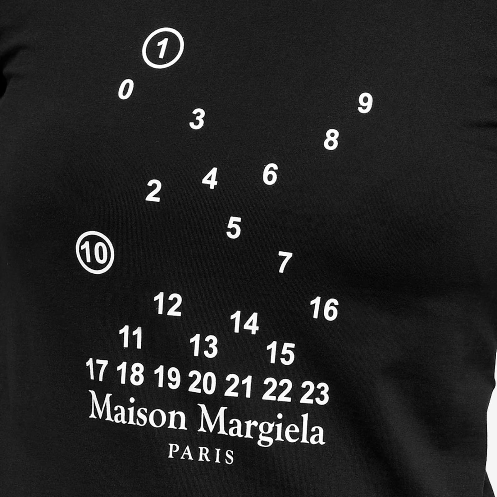 Maison Margiela Fitted Numbers Logo T-Shirt Black | END. (US)