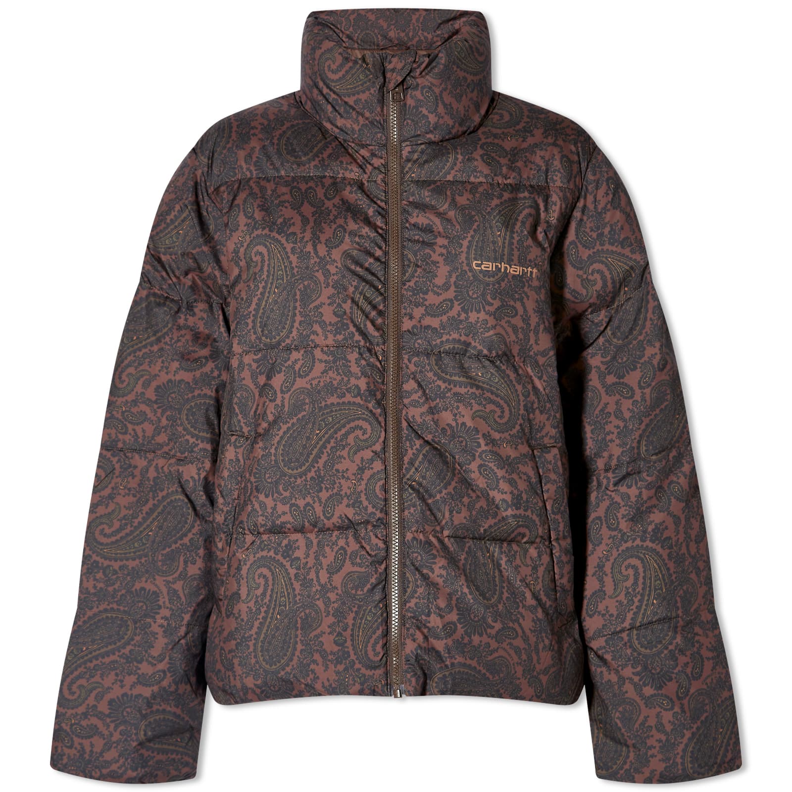Carhartt WIP Springfield Padded Jacket Paisley Print, Buckeye & Black ...