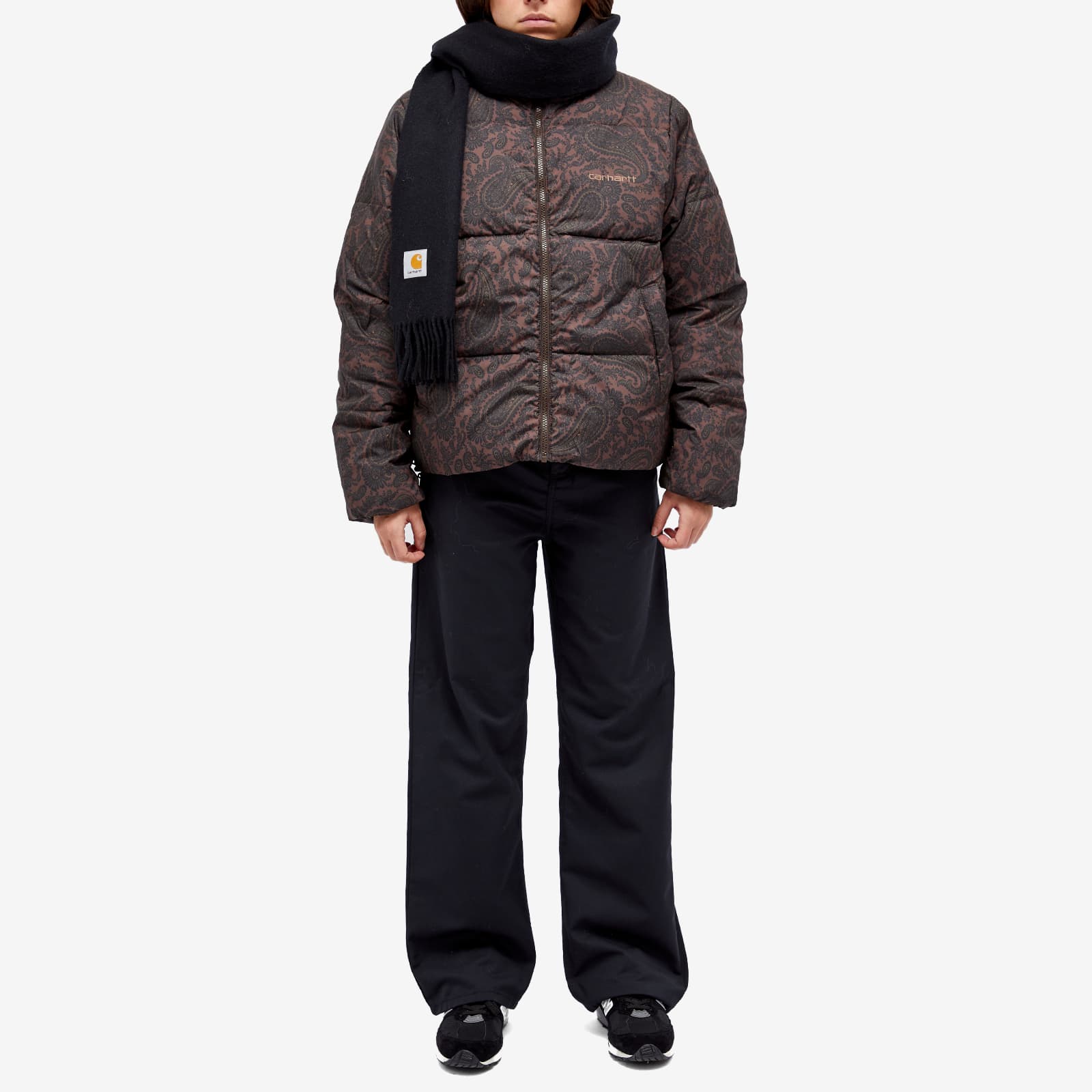 Carhartt WIP Springfield Padded Jacket Paisley Print, Buckeye & Black ...