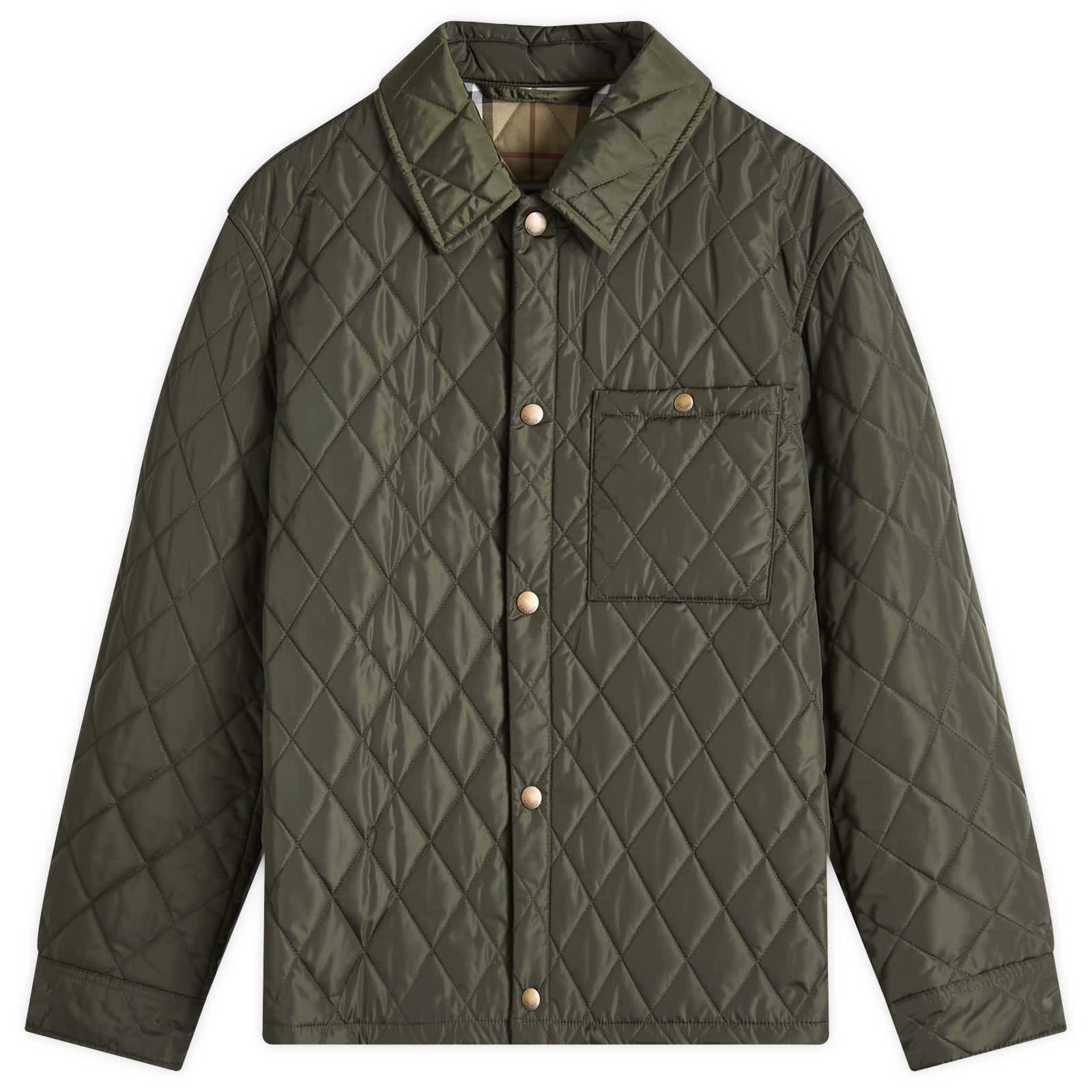 Burberry Quilted Shirt Jacket Shale | END. (US)