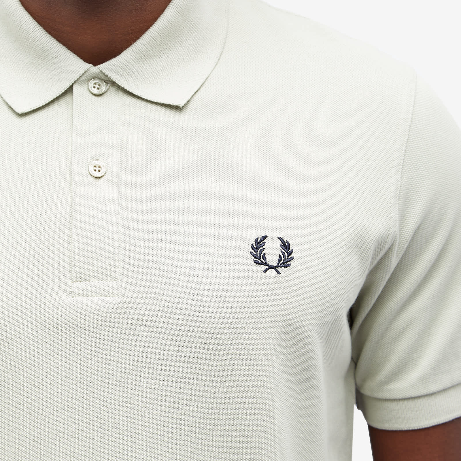 Fred Perry Original Plain Polo Light Oyster & Navy | END. (GB)