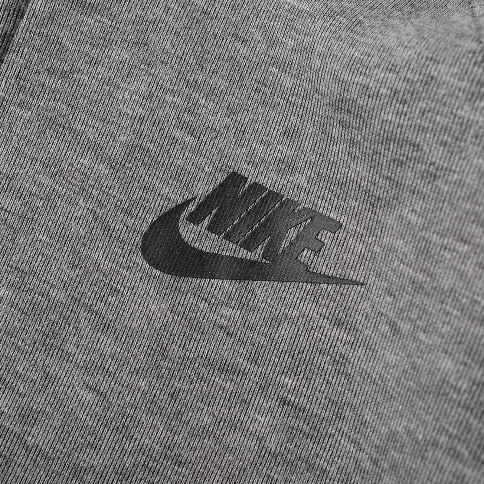 Nike Women's Tech Fleece Logo Hoody Carbon Heather & Black | END.