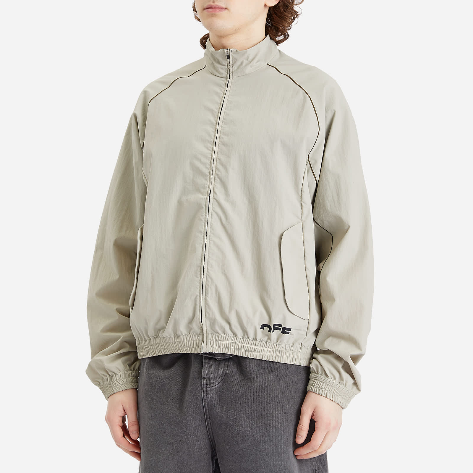 Off-White Off Shared Nylon Track Top Light Grey | END. (GB)