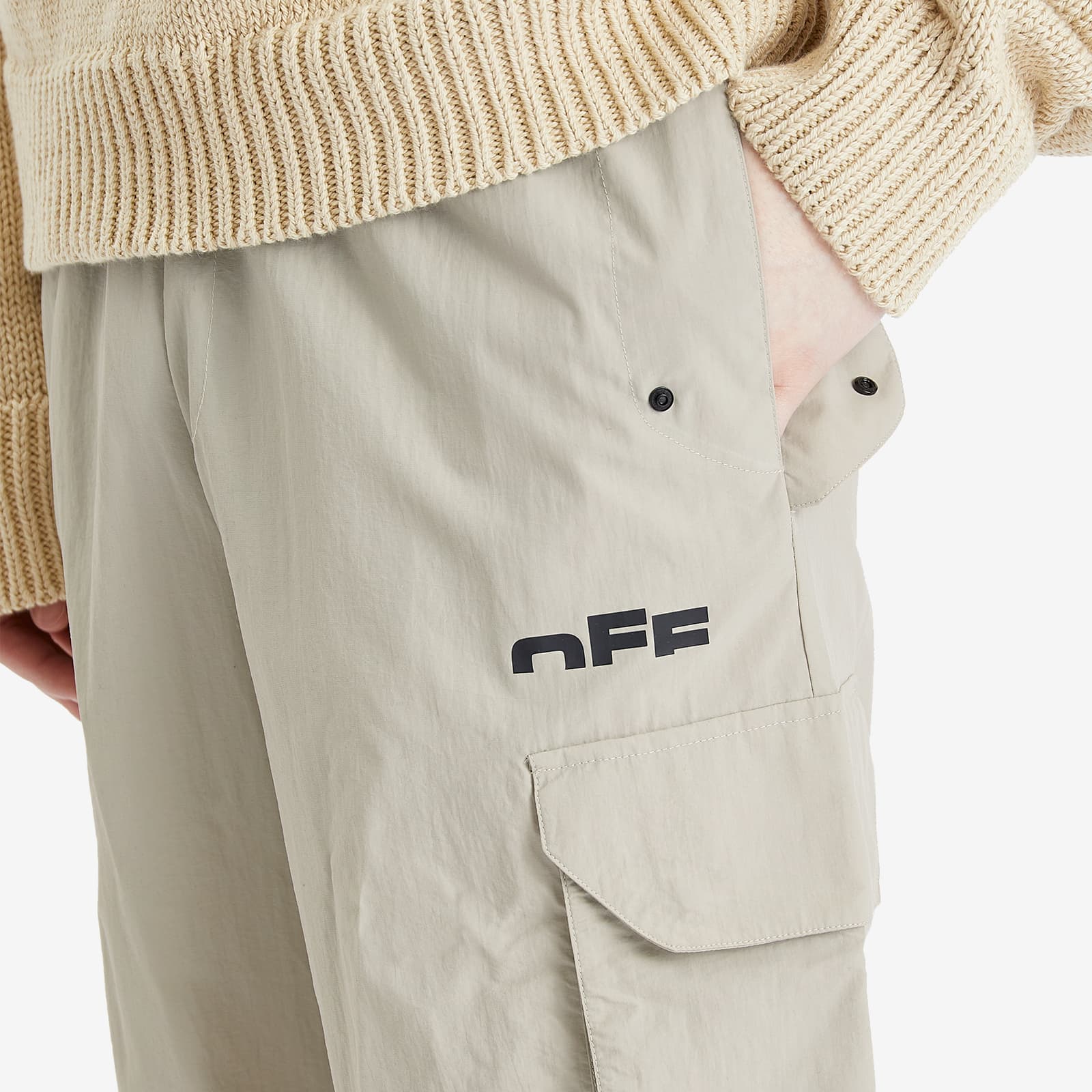 Off-White Off Shared Nylon Track Pants Light Grey | END. (CA)