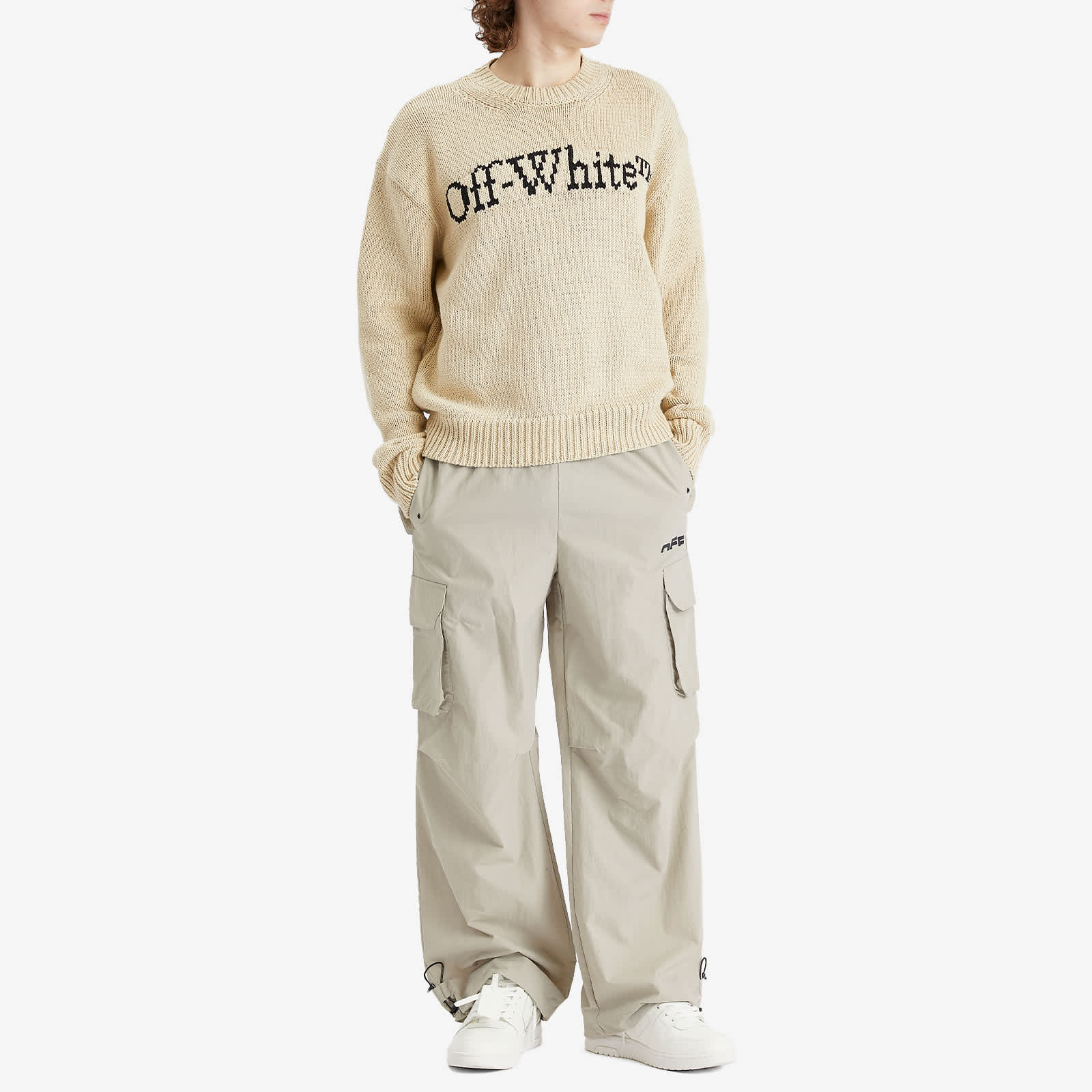 Off-White Off Shared Nylon Track Pants Light Grey | END. (CA)