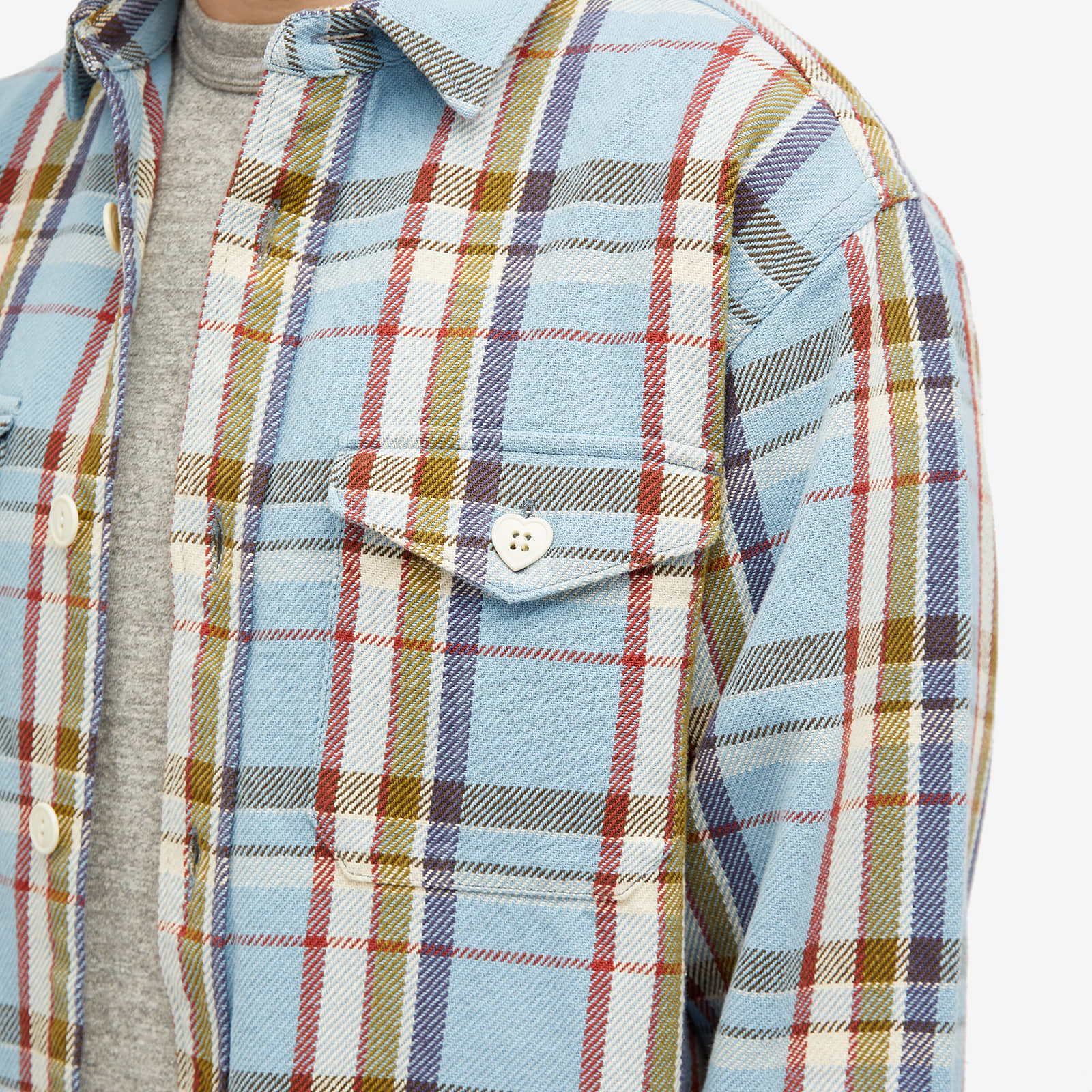 Human Made Checked Overshirt Blue | END. (GB)