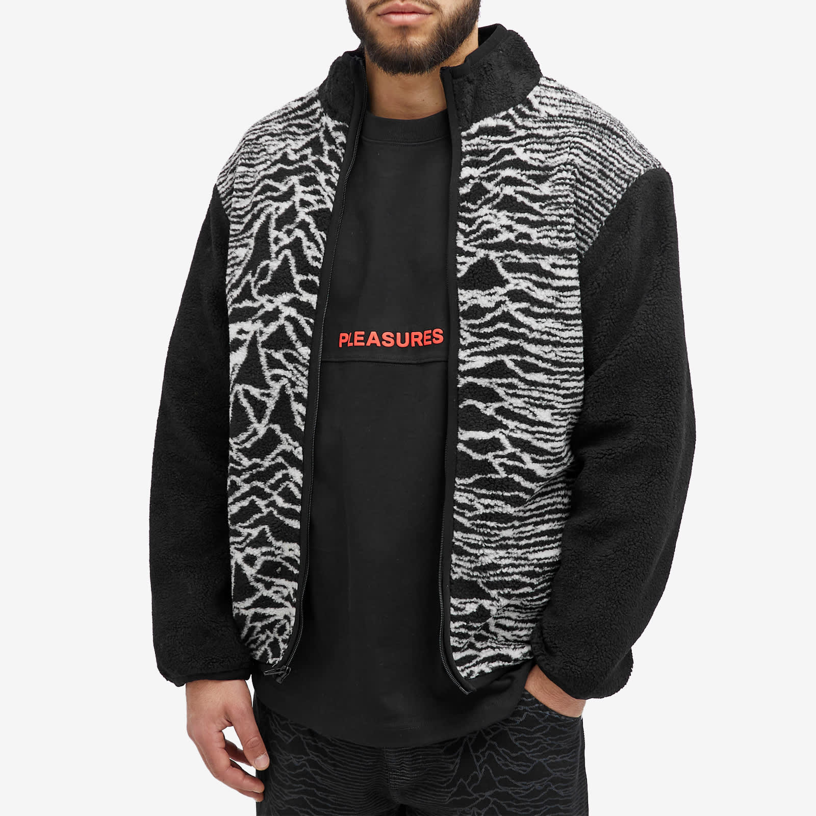 Pleasures Disorder Fuzzy Jacket Black | END. (US)