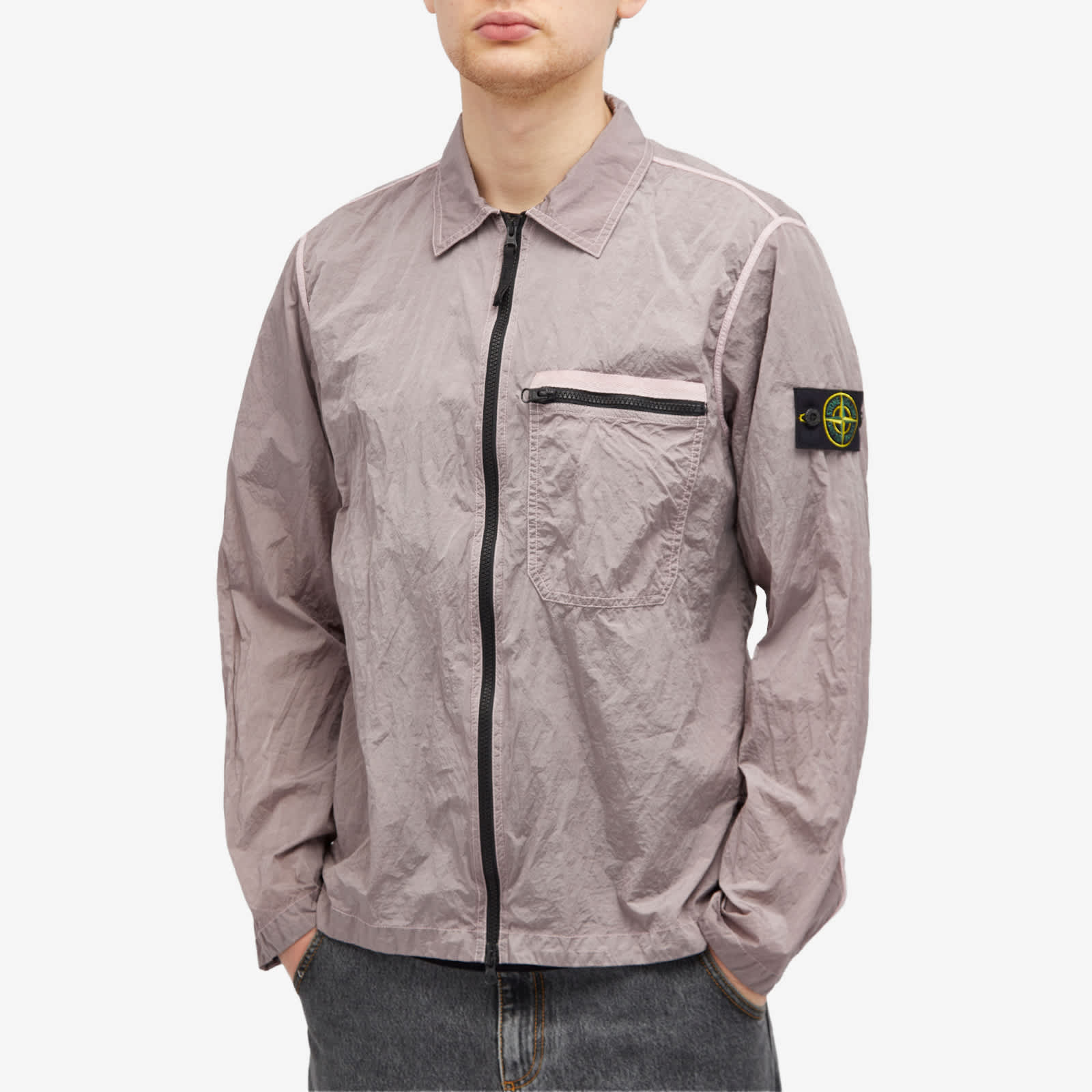 Stone Island Nylon Metal Shirt Jacket Pink | END. (US)