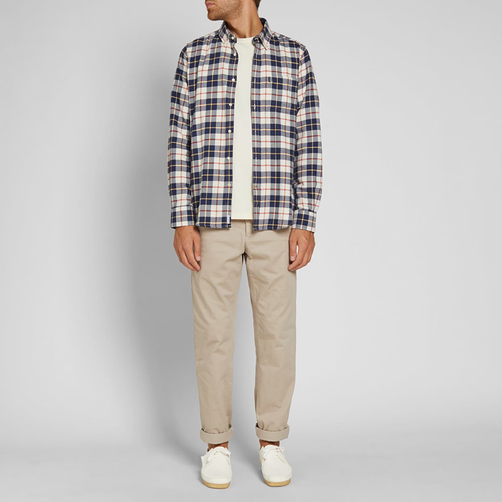 Barbour Stapleton Blake Shirt Ecru | END. (US)