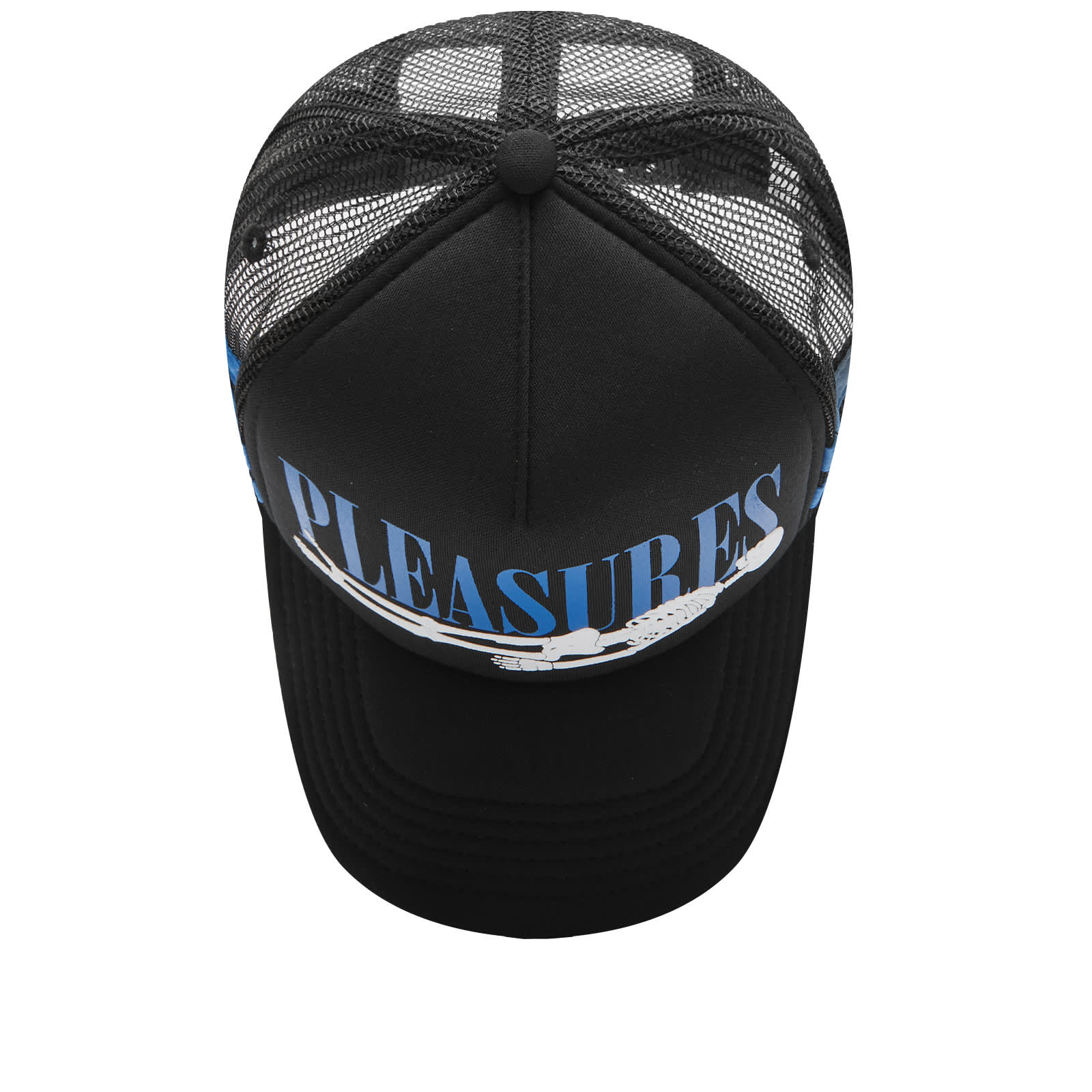 Pleasures Bones Trucker Snapback Cap Black | END. (KR)