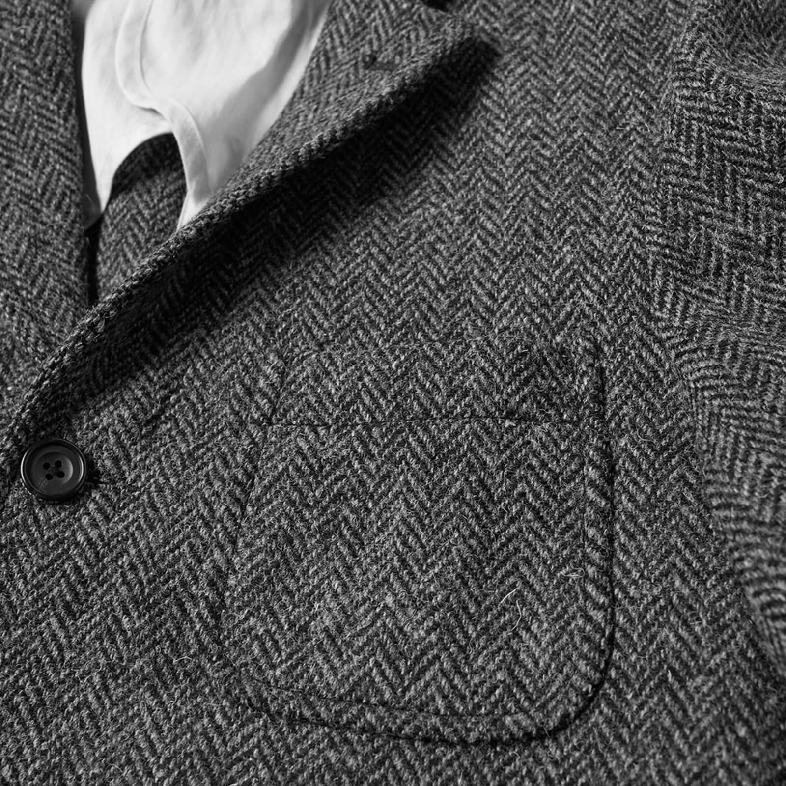 Beams Plus Harris Tweed Jacket Grey End