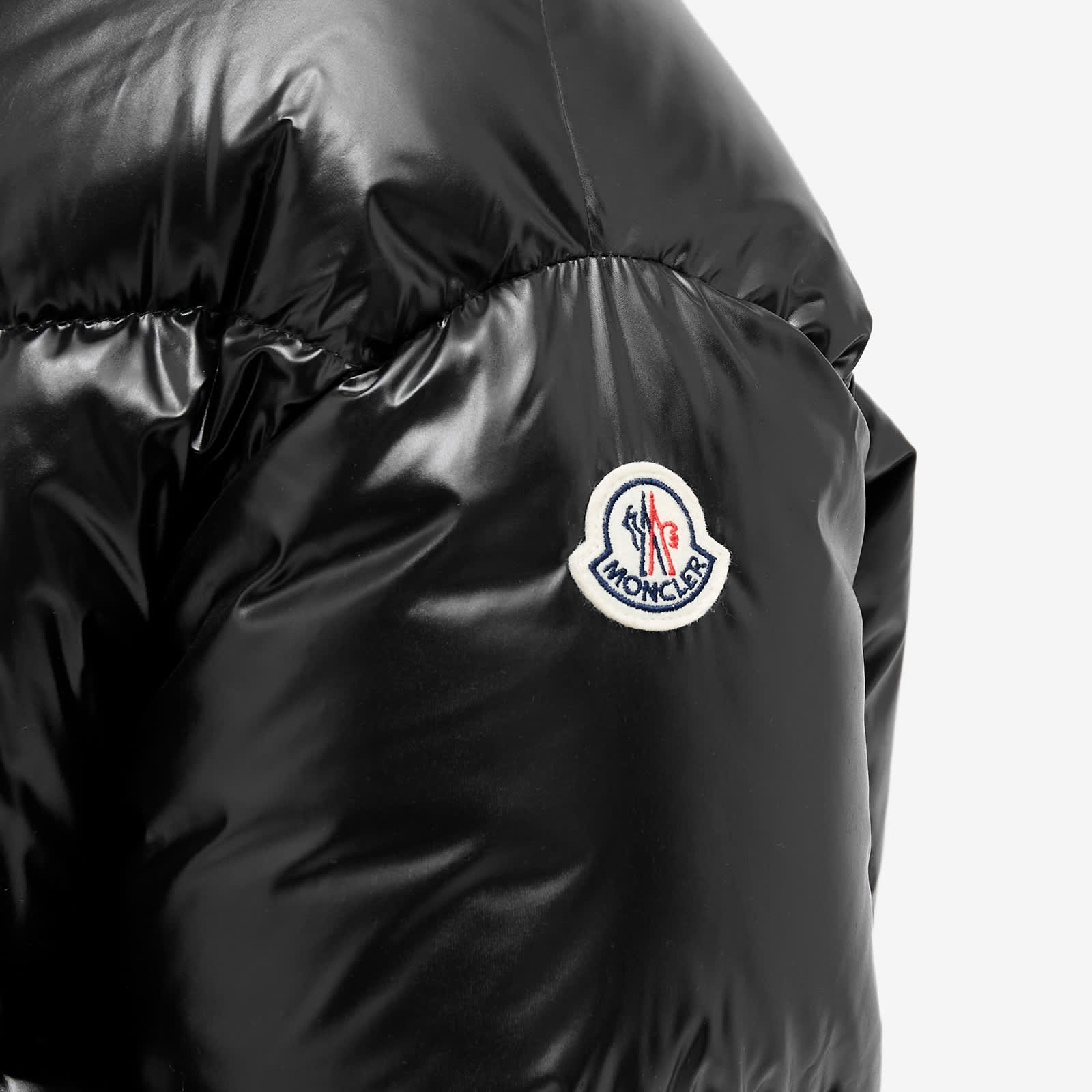 Moncler Huppe Logo Neck Padded Jacket Black | END. (AT)