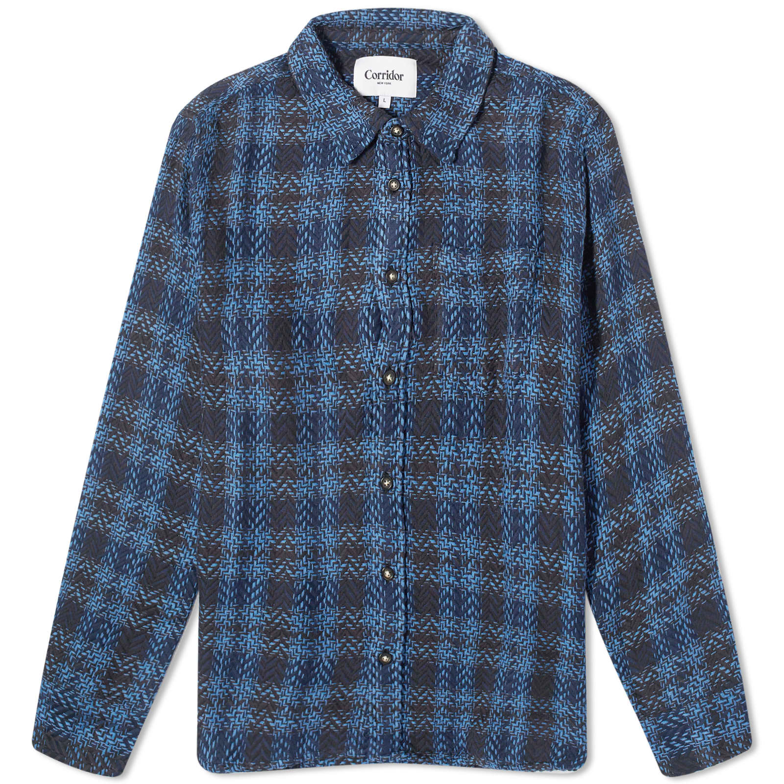 Corridor Cosmic Acid Plaid Shirt Blue | END. (HK)