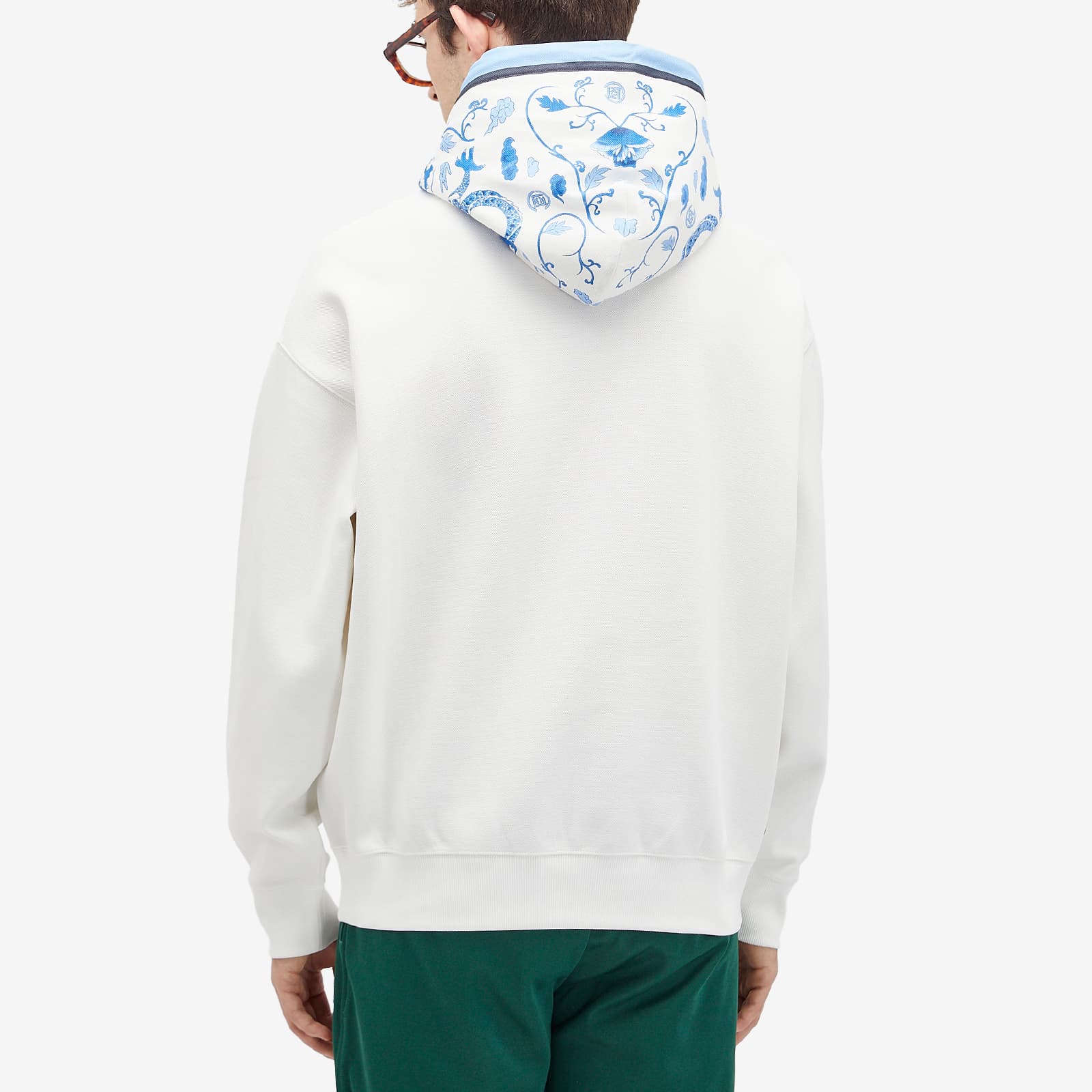 Lacoste x CLOT Logo Hoodie Flour & Cobalt | END. (CA)