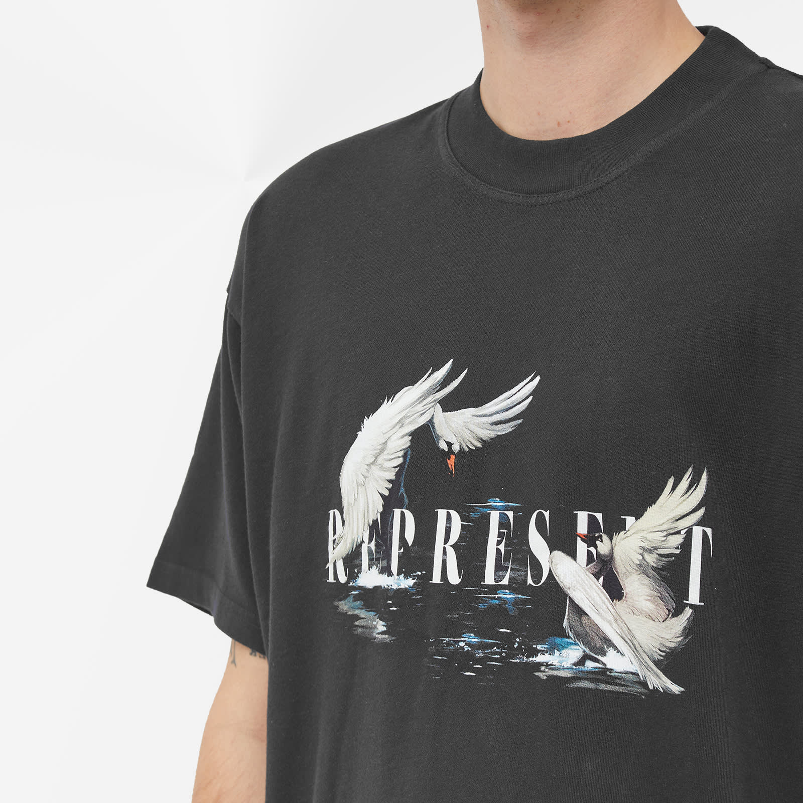 Represent Swan T-Shirt Black | END. (US)