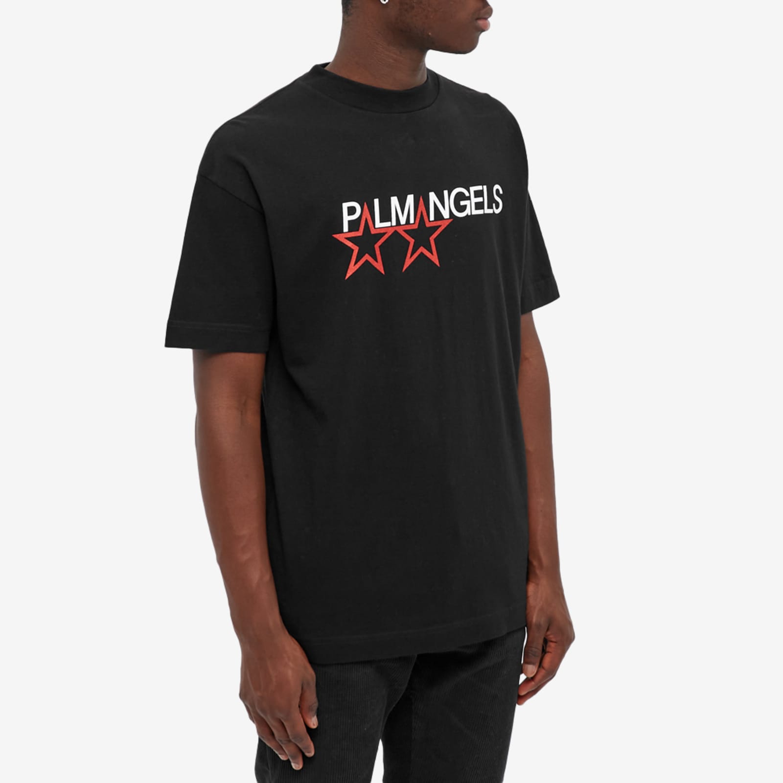 Palm Angels Racing Star Logo T-Shirt Black & White | END. (GB)
