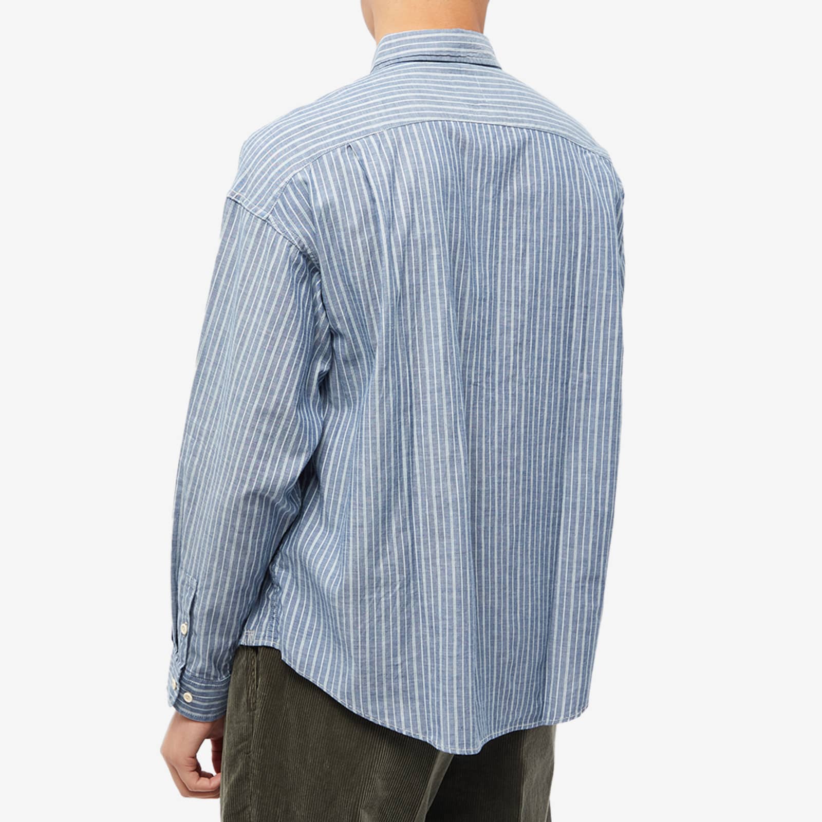 Visvim Frontier Striped Chambray Shirt Indigo Stripe | END. (AU)
