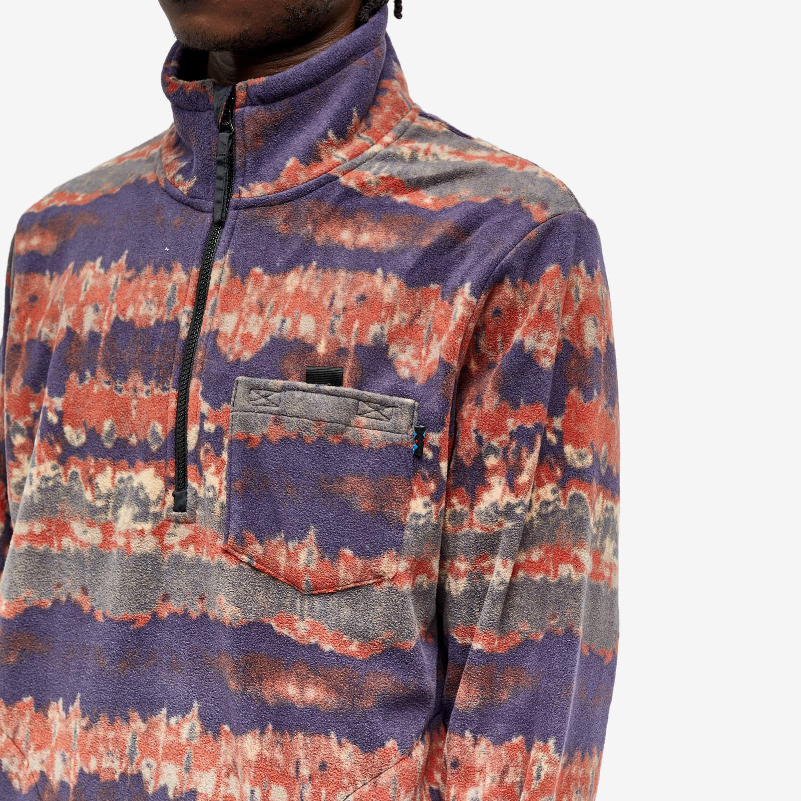 Kavu Bay Ridge Half Zip Fleece Duff Tie Dye | END. (US)