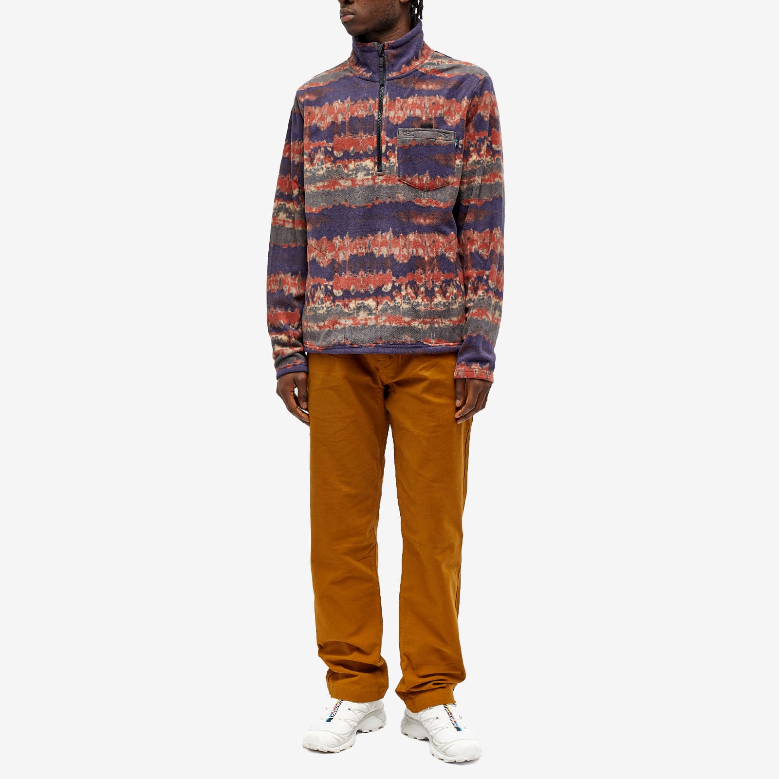 Kavu Bay Ridge Half Zip Fleece Duff Tie Dye | END. (US)