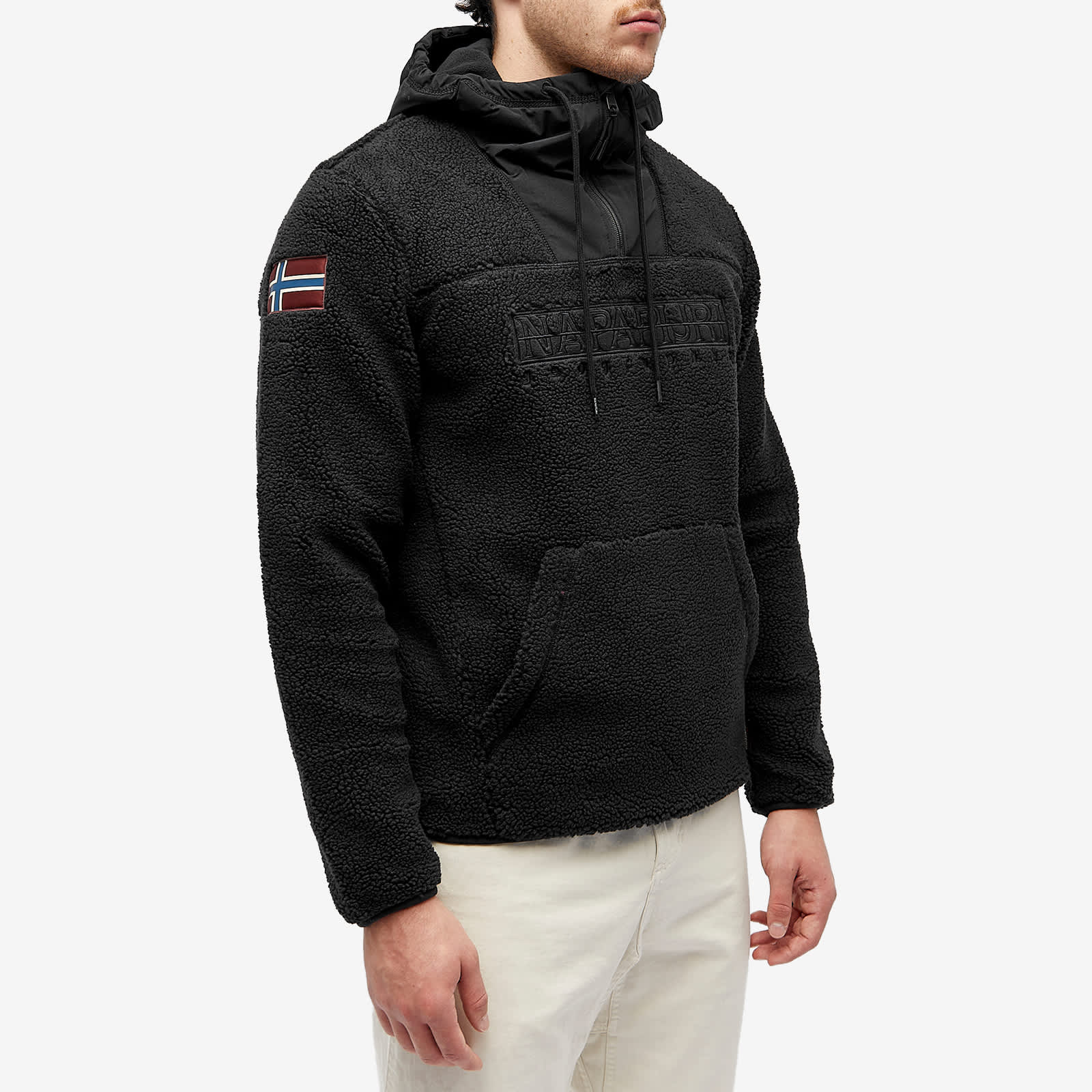 Napapijri Teide Curly Fleece Half Zip Jacket Black | END. (US)