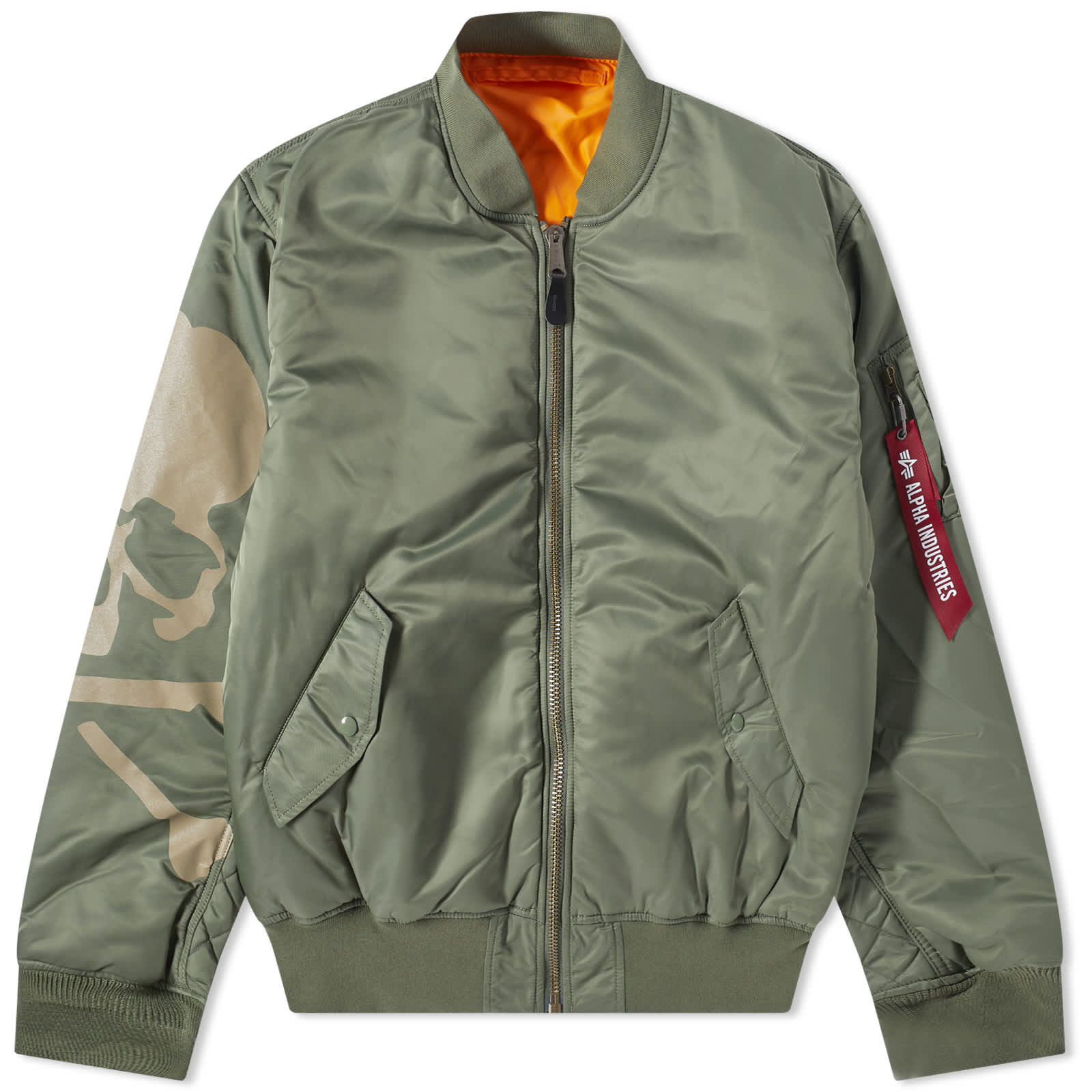 mastermind JAPAN x Alpha MA-1 Jacket Olive | END. (US)
