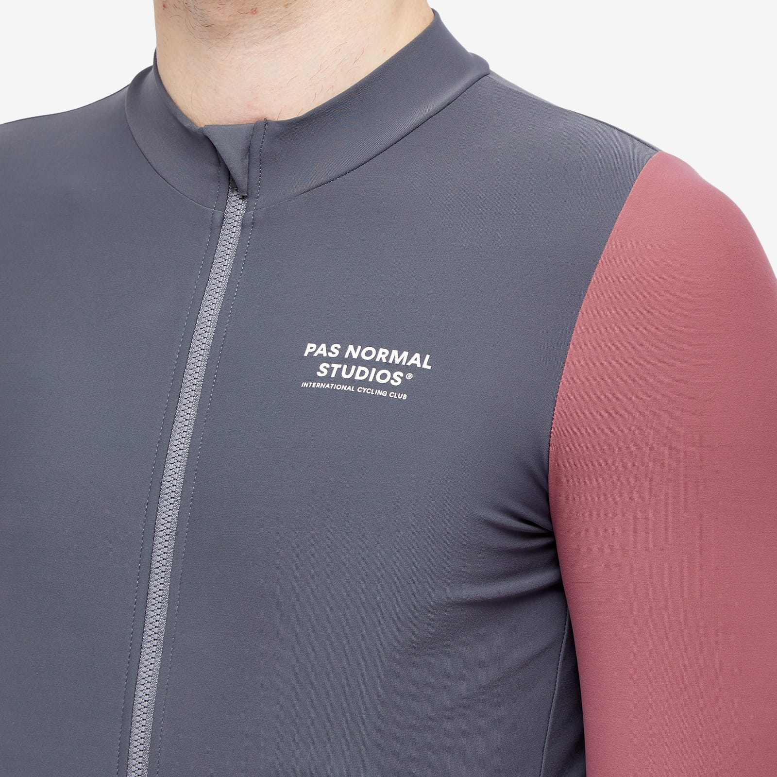 Pas Normal Studios Mechanism Long Sleeve Jersey Dark Navy & Dusty Mauve ...