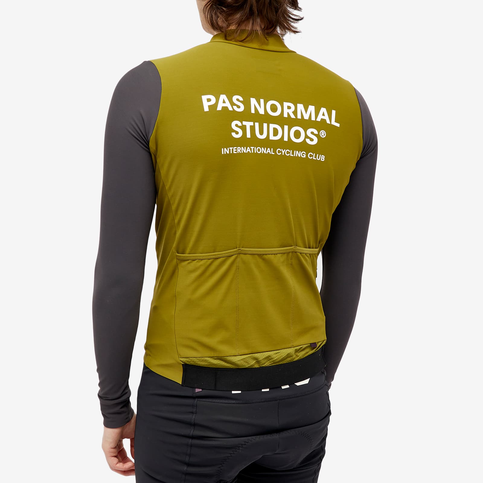 Pas Normal Studios Mechanism Long Sleeve Jersey Deep Grey & Green | END ...