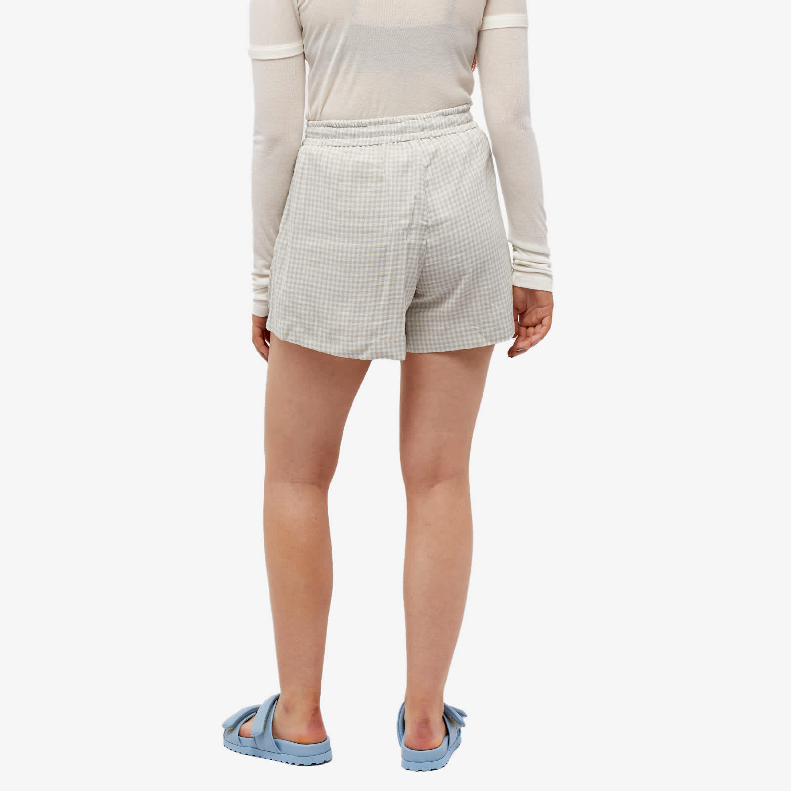 Holzweiler Musan Check Shorts Light Grey Check | END. (GB)