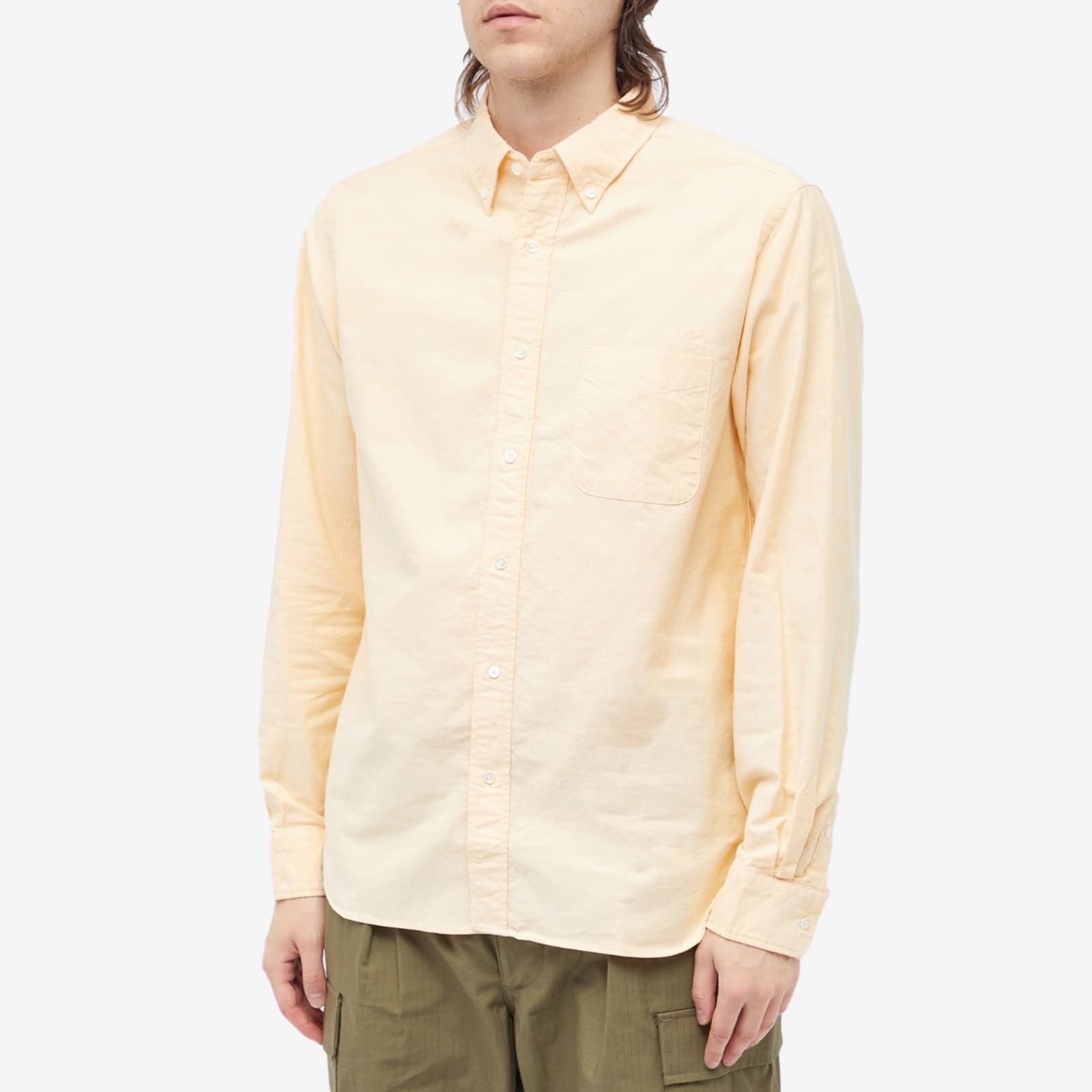 Beams Plus Button Down Oxford Shirt Yellow | END. (KR)