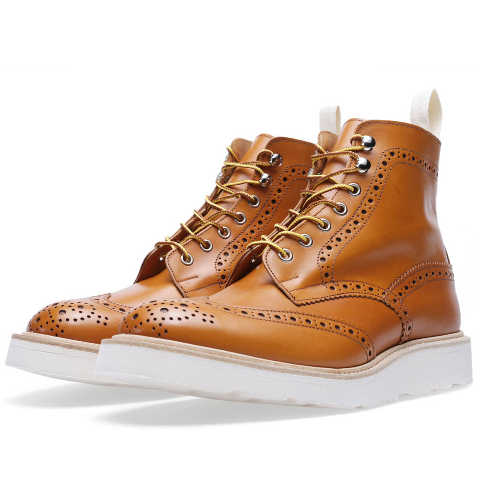 END. x Tricker's Vibram Sole Stow Brogue Boot Acorn Antique Leather | END.