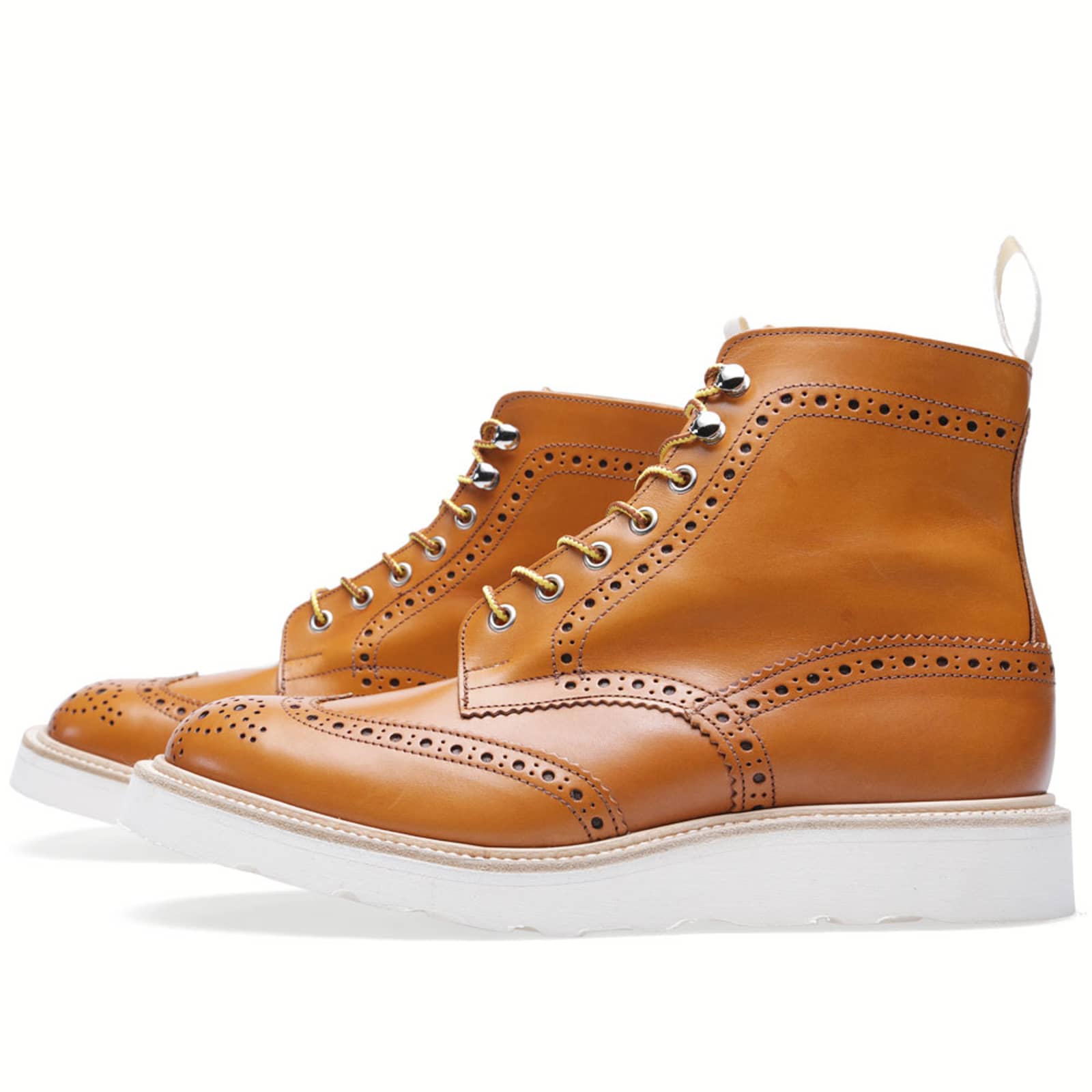 END. x Tricker's Vibram Sole Stow Brogue Boot Acorn Antique Leather | END.