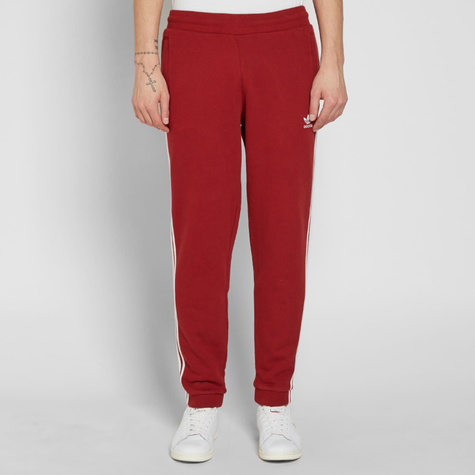 Adidas 3 Stripe Sweat Pant Rust Red | END. (AT)