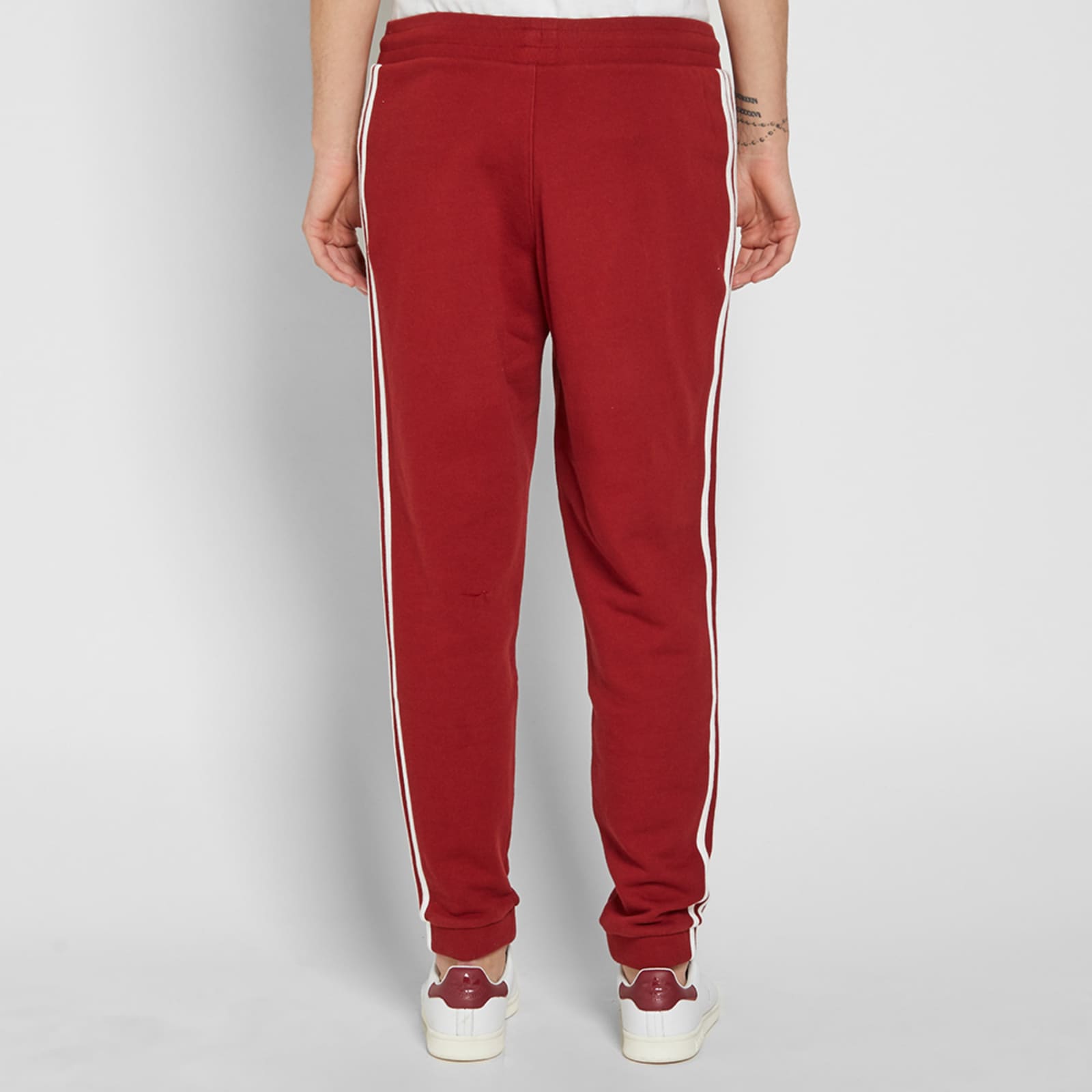 Adidas 3 Stripe Sweat Pant Rust Red | END. (AT)