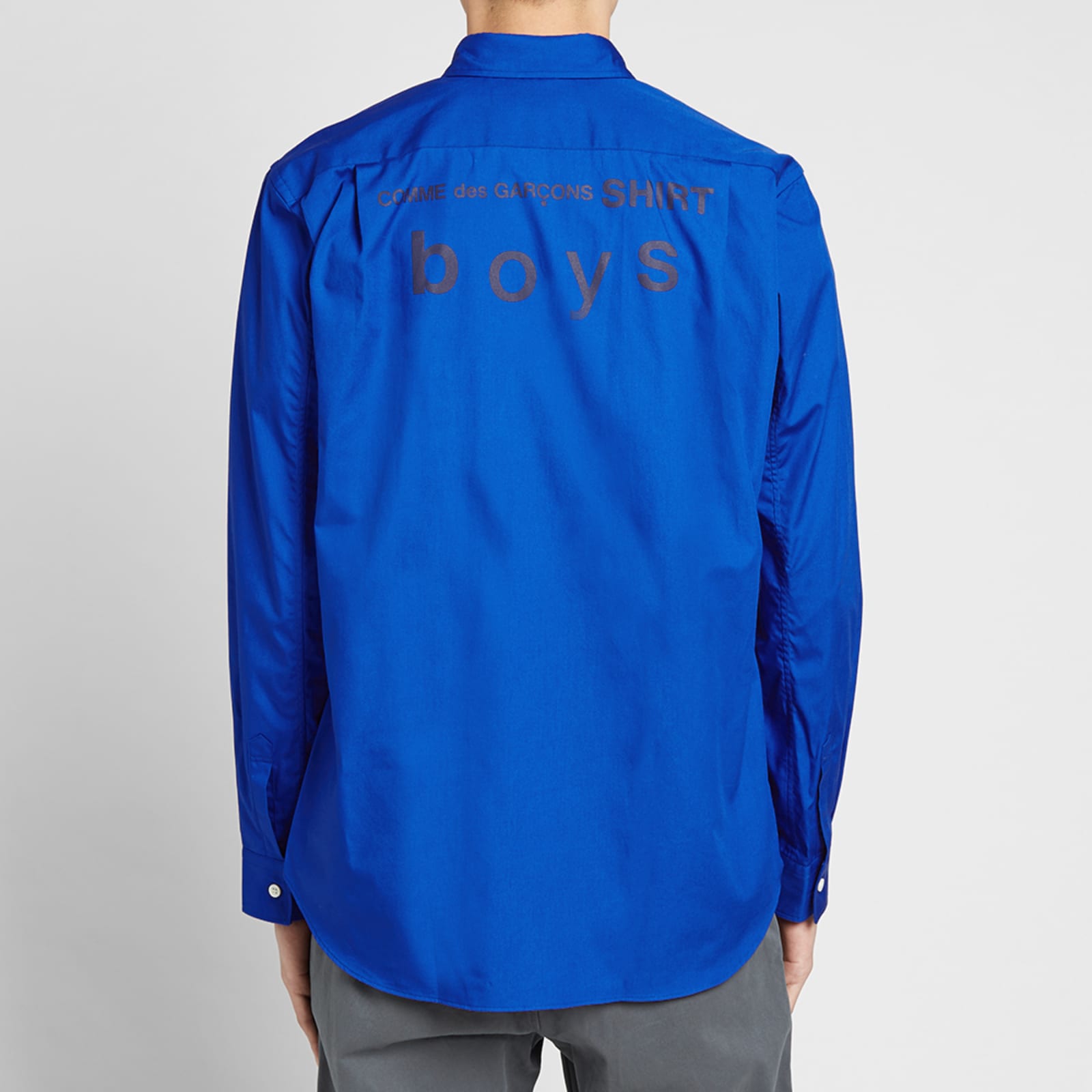 Comme des Garcons SHIRT BOYS Back Logo Poplin Shirt Navy | END.