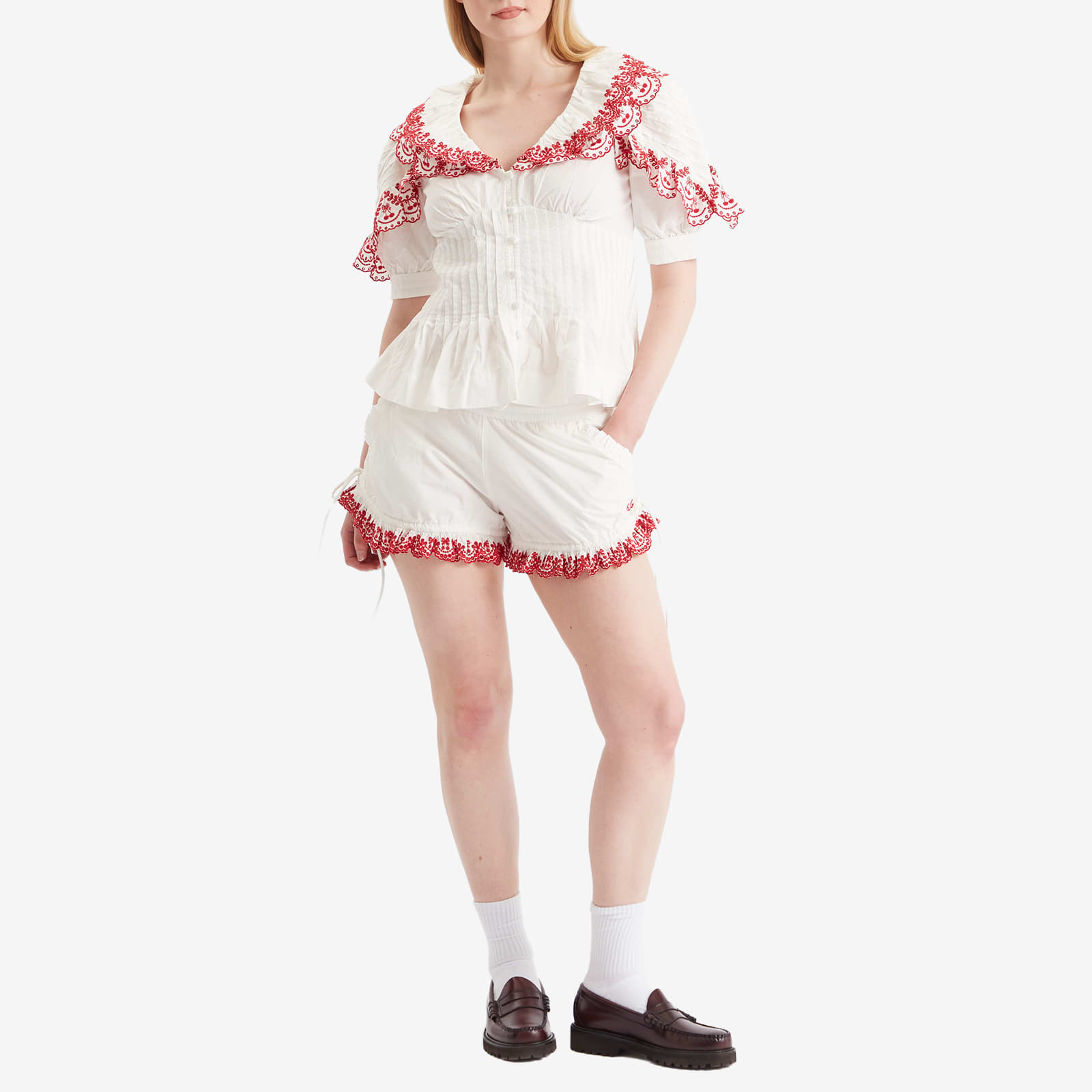 Damson Madder Caroline Blouse White | END. (US)