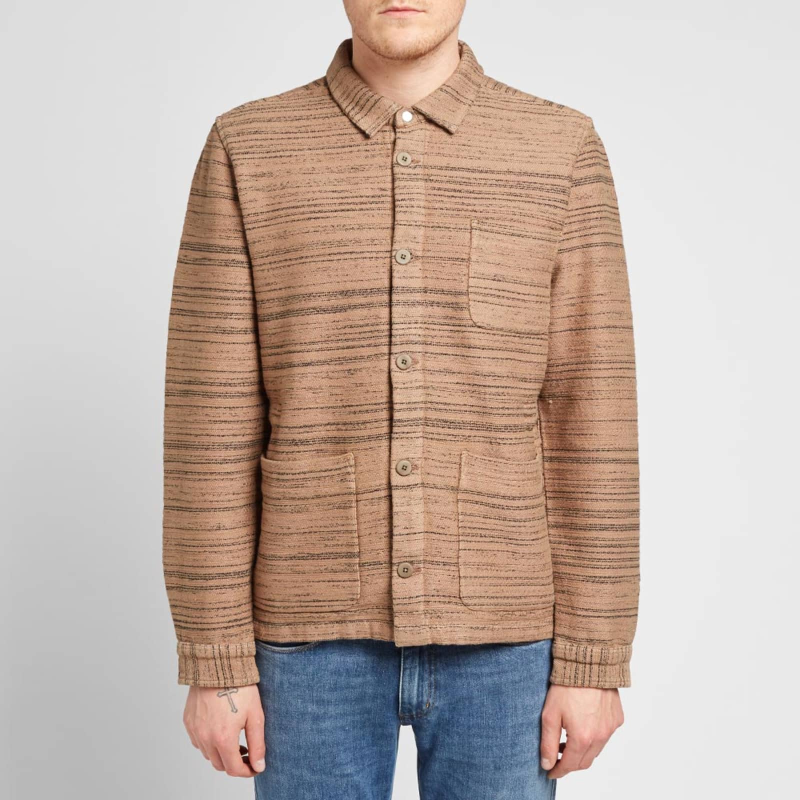 Folk Assembly Woven Chore Jacket Oatmeal Texture | END.