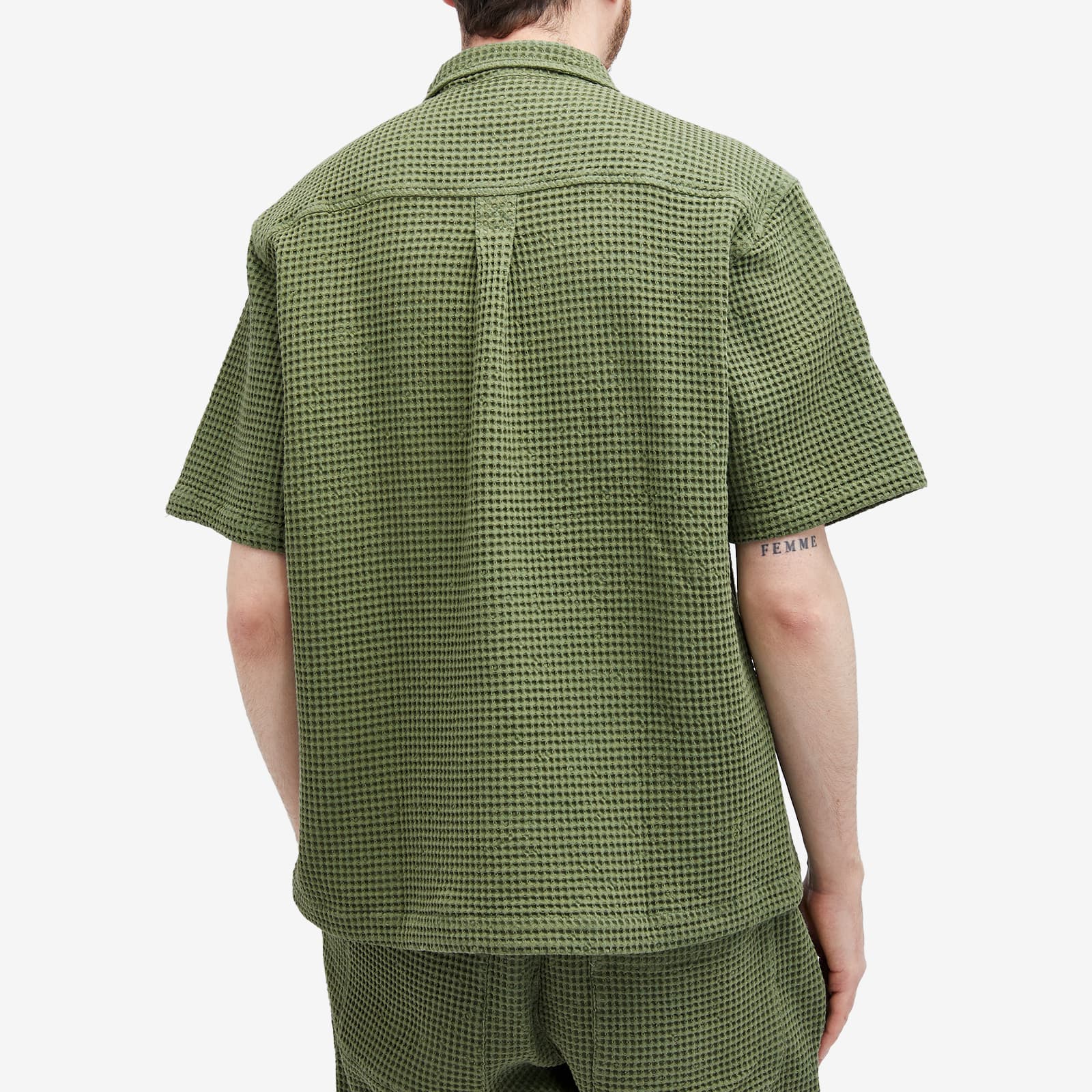 Universal Works Pike Waffle Short Sleeve Shirt Birch | END. (US)