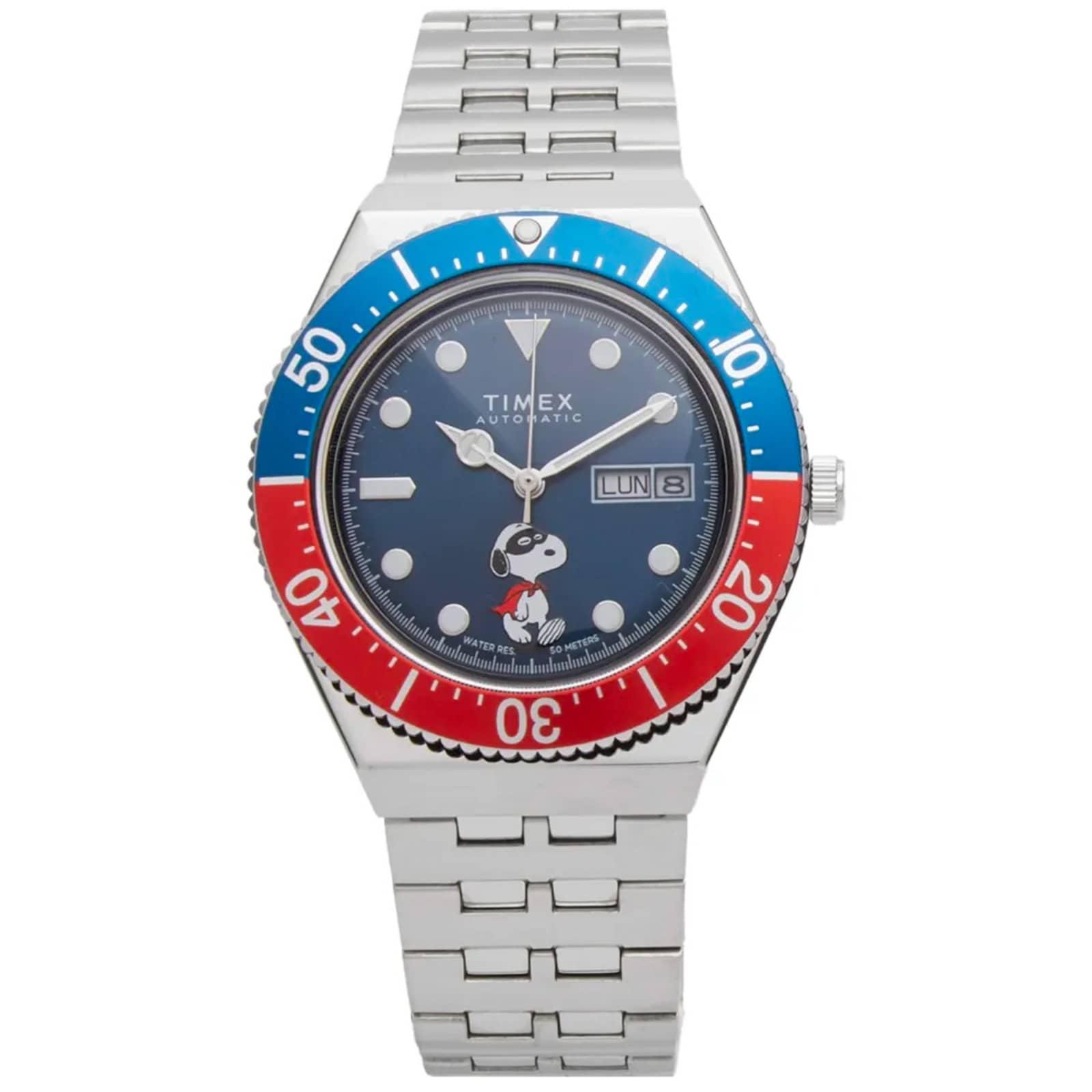 Timex x PEANUTS M79 “Masked Marvel” Watch Silver & Blue | END.