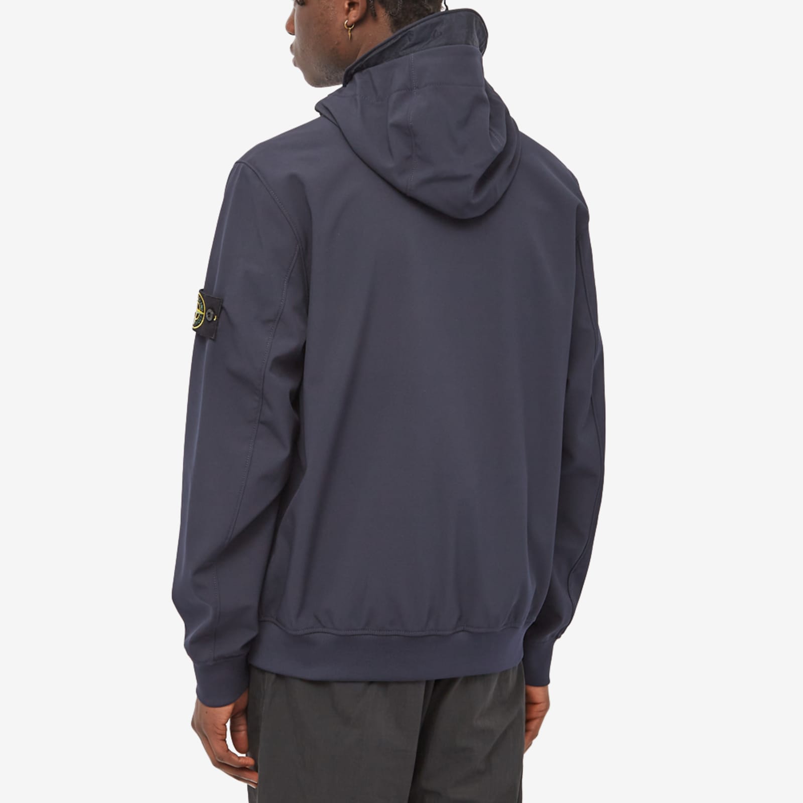 Stone Island Soft-Shell Hooded Jacket Navy | END. (US)
