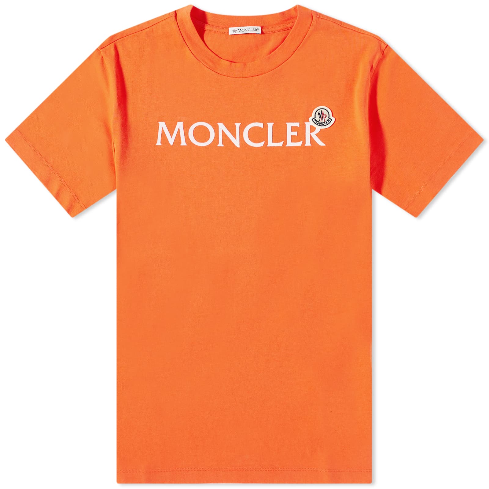 Moncler Text Logo T-Shirt Orange | END. (US)