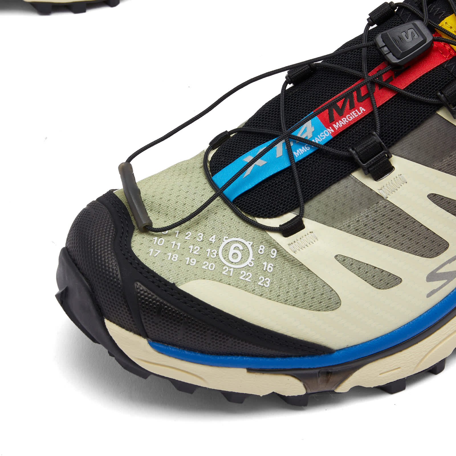 MM6 Maison Margiela MM6 x Salomon XT-4 Mule Transparent Yellow, Shale & Lapis Blue | END. (JP)