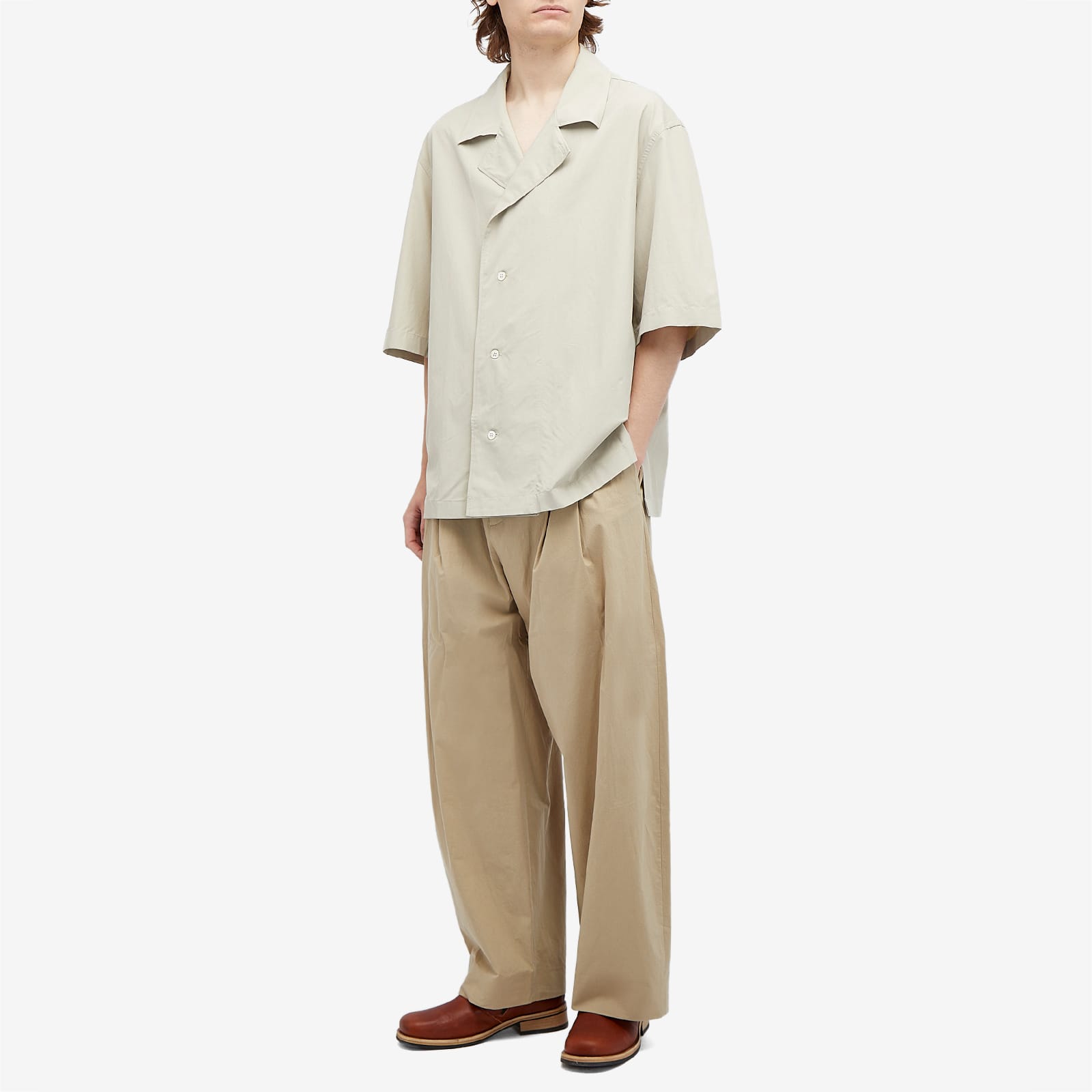 Studio Nicholson Boxy Vacation Shirt Dark Stone | END. (ES)